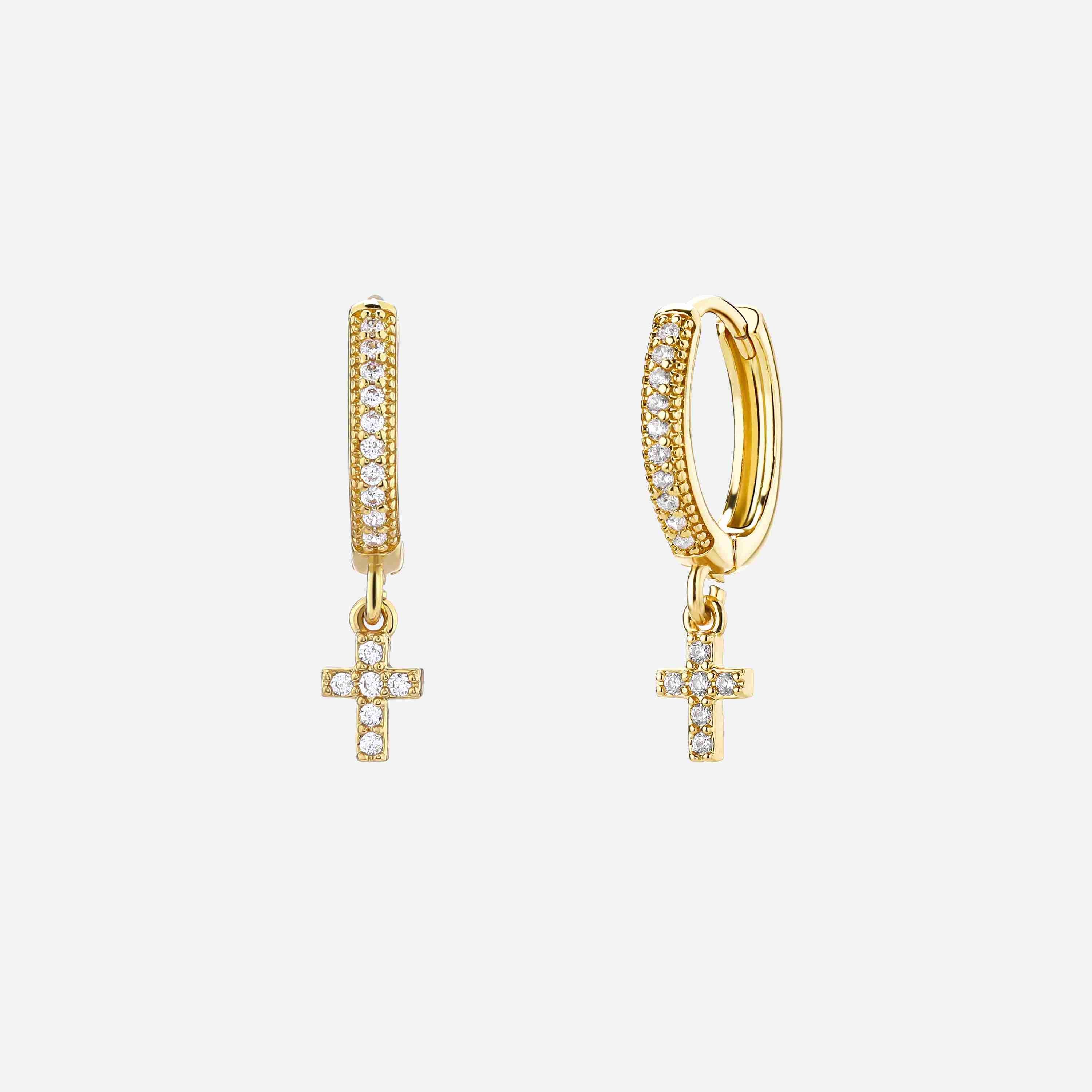Beloved Pavé Cross Huggies curated on LTK