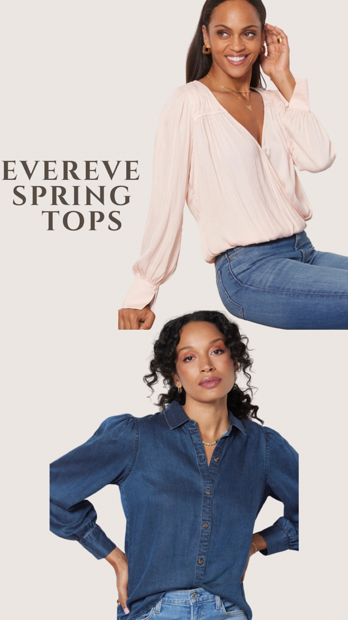 EVEREVE Rosalie Satin Surplice Top curated on LTK