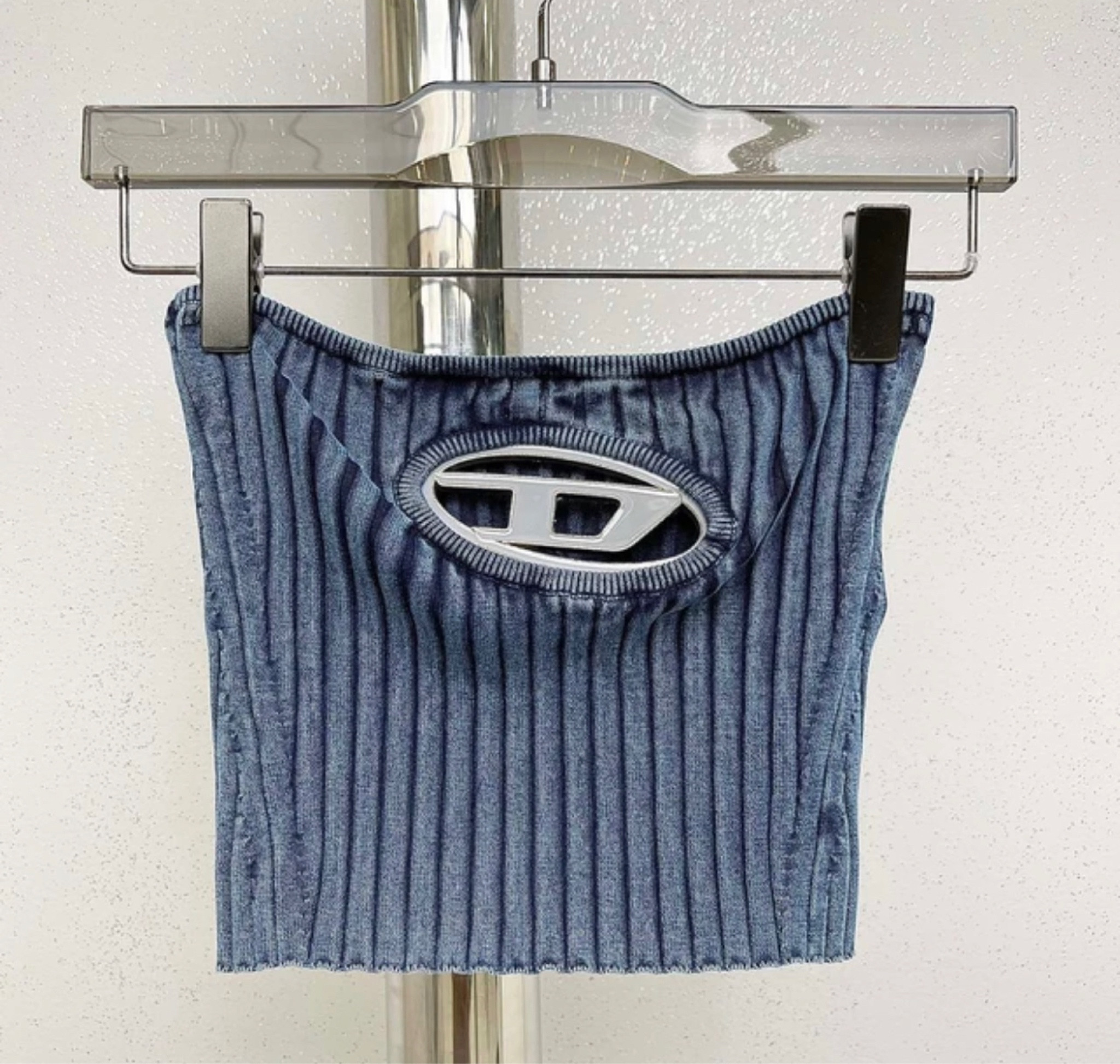 Blue Knitted Chest Wrap Top 2022 … curated on LTK