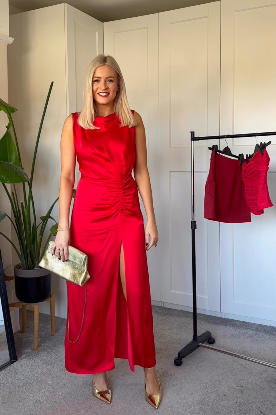 Satin Ruched-Detail Maxi Dress curated on LTK