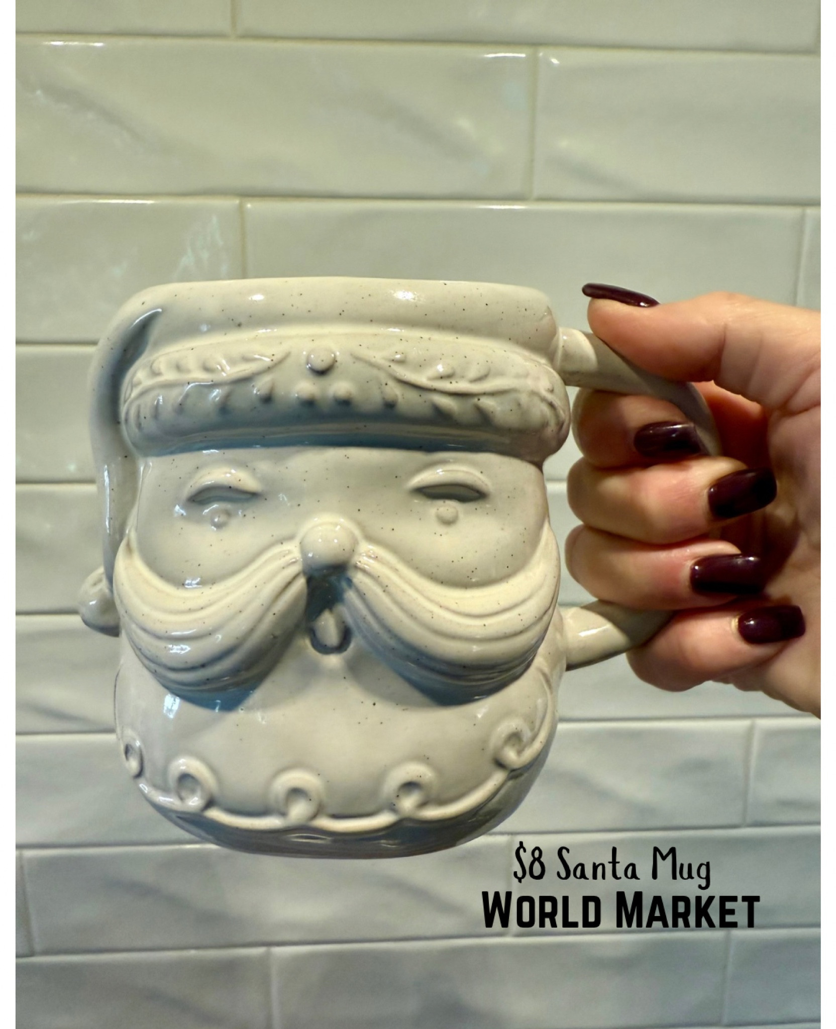 Off White Santa Figural Ceramic Mug curated on LTK