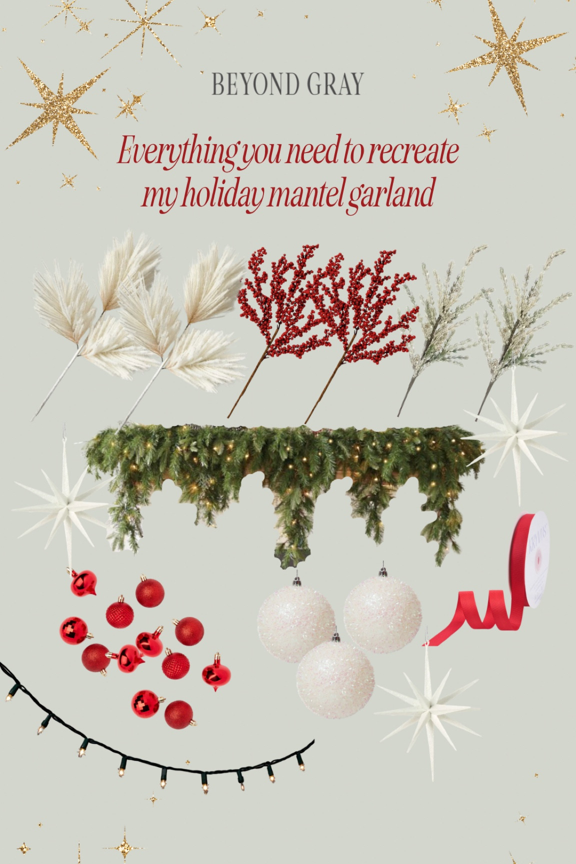 17" Ivory Flocked Long Needle Stem … curated on LTK