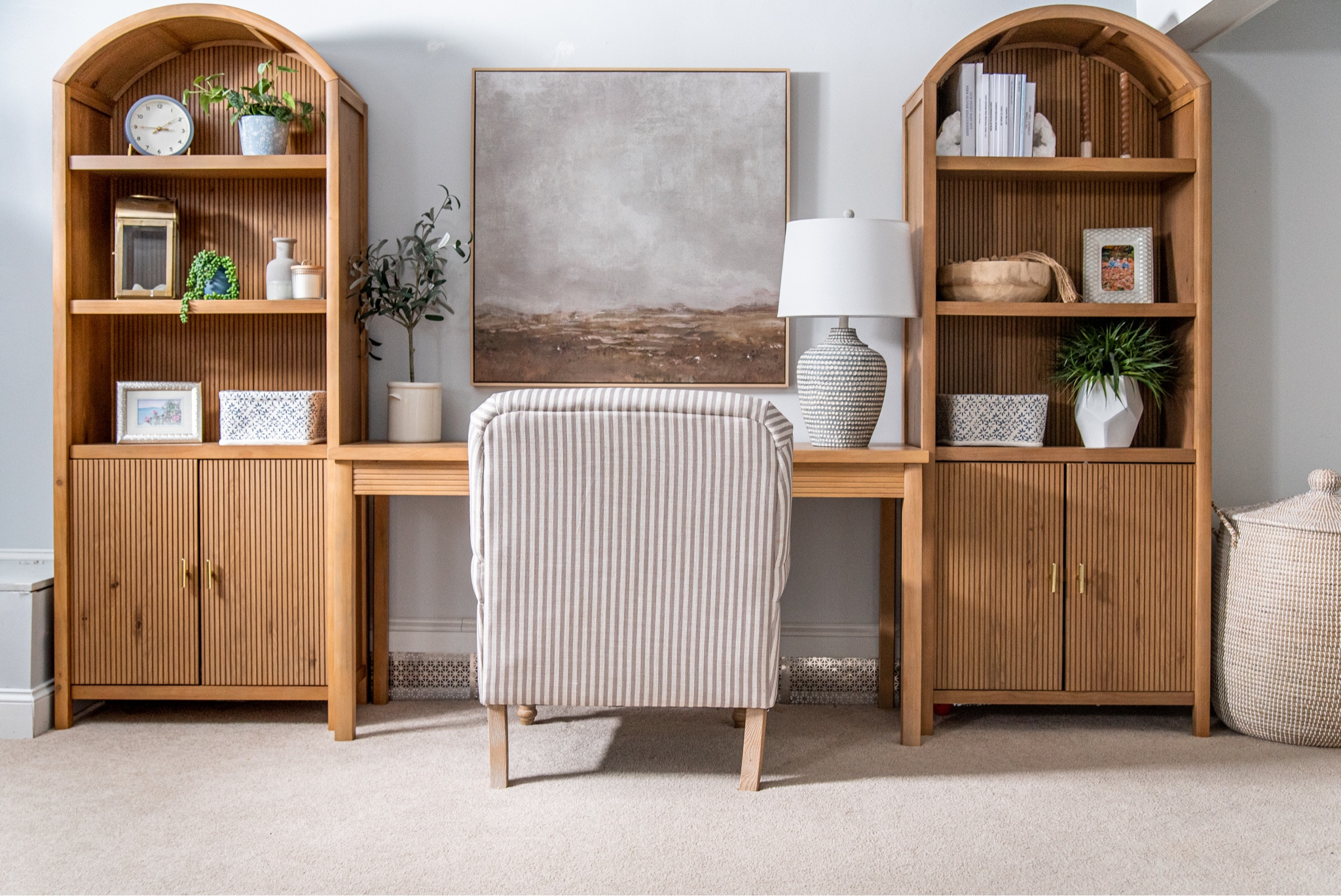 Grooved Wood Writing Desk - Hearth … curated on LTK