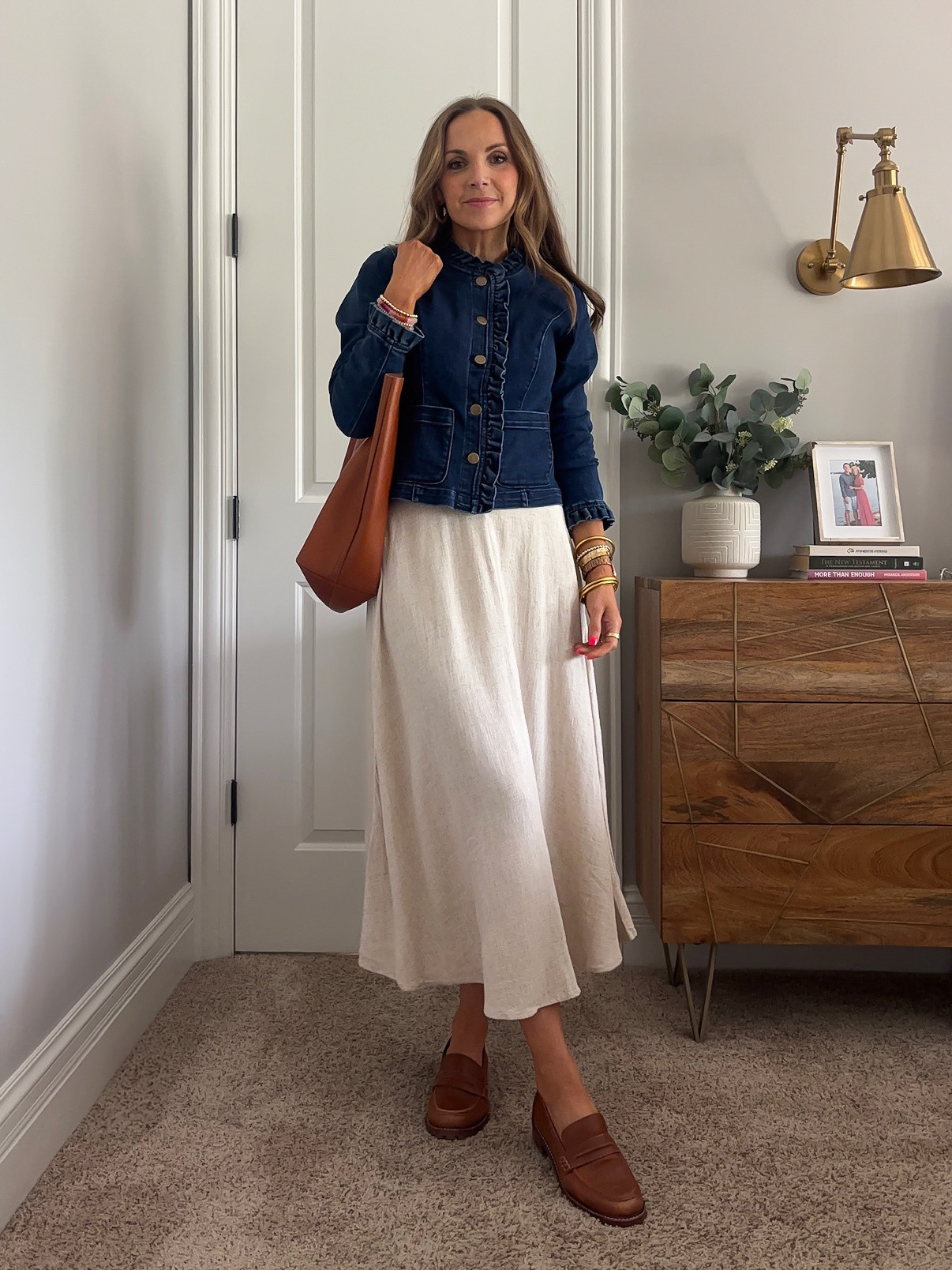 Women's Draper James Ruffle Denim … curated on LTK