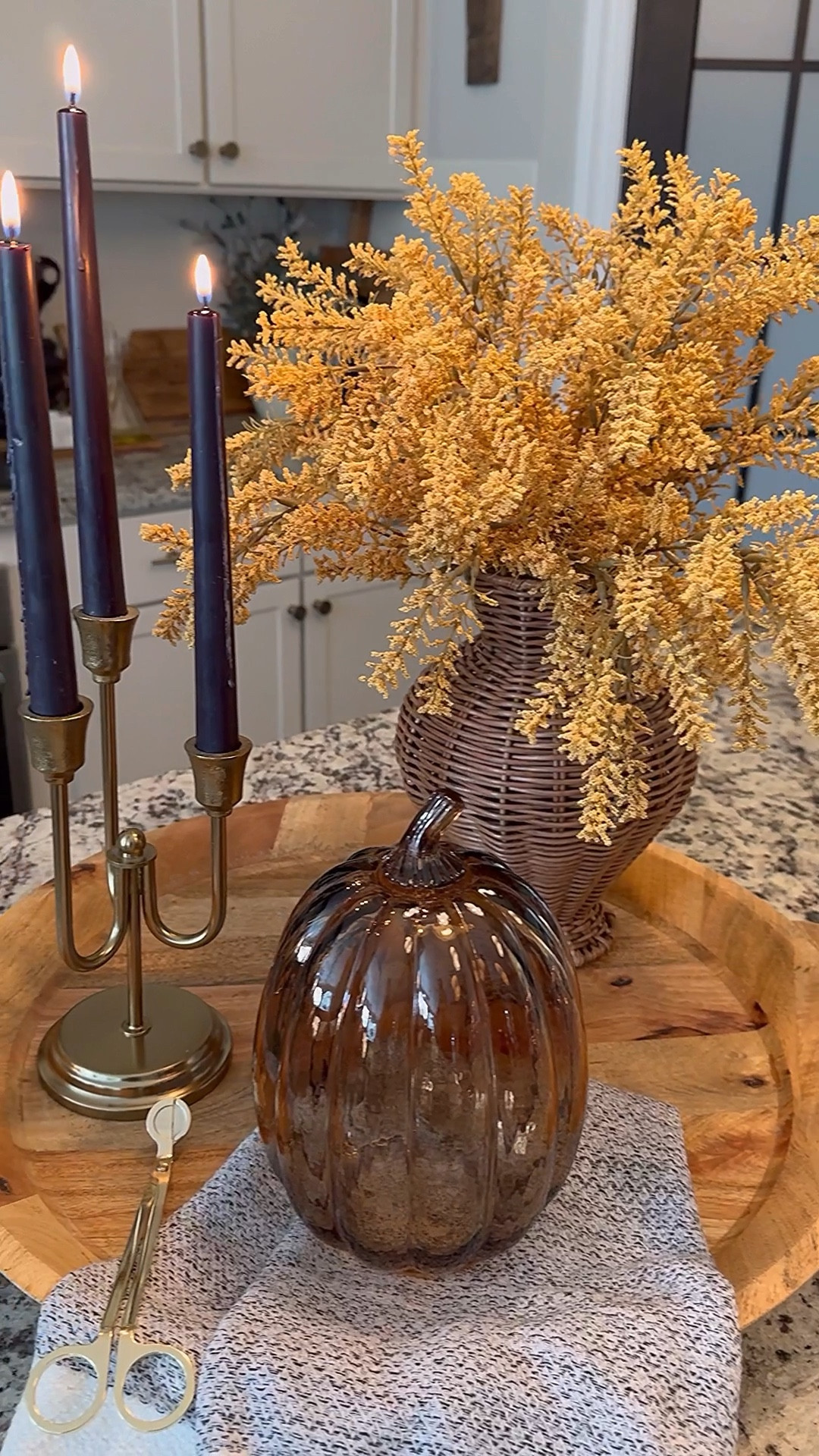 Large Glass Pumpkin Figurine Amber … curated on LTK