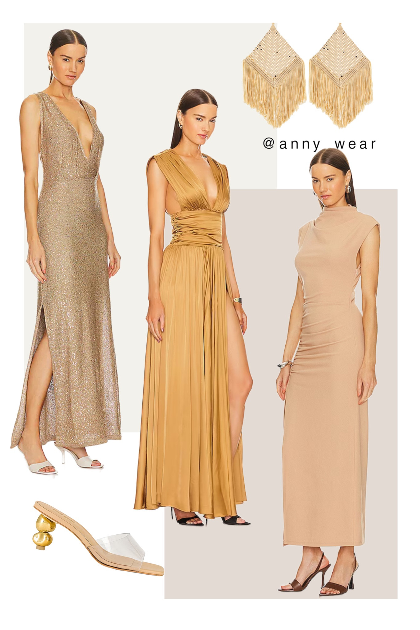 Gleam Maxi Dress in Brushed Gold curated on LTK