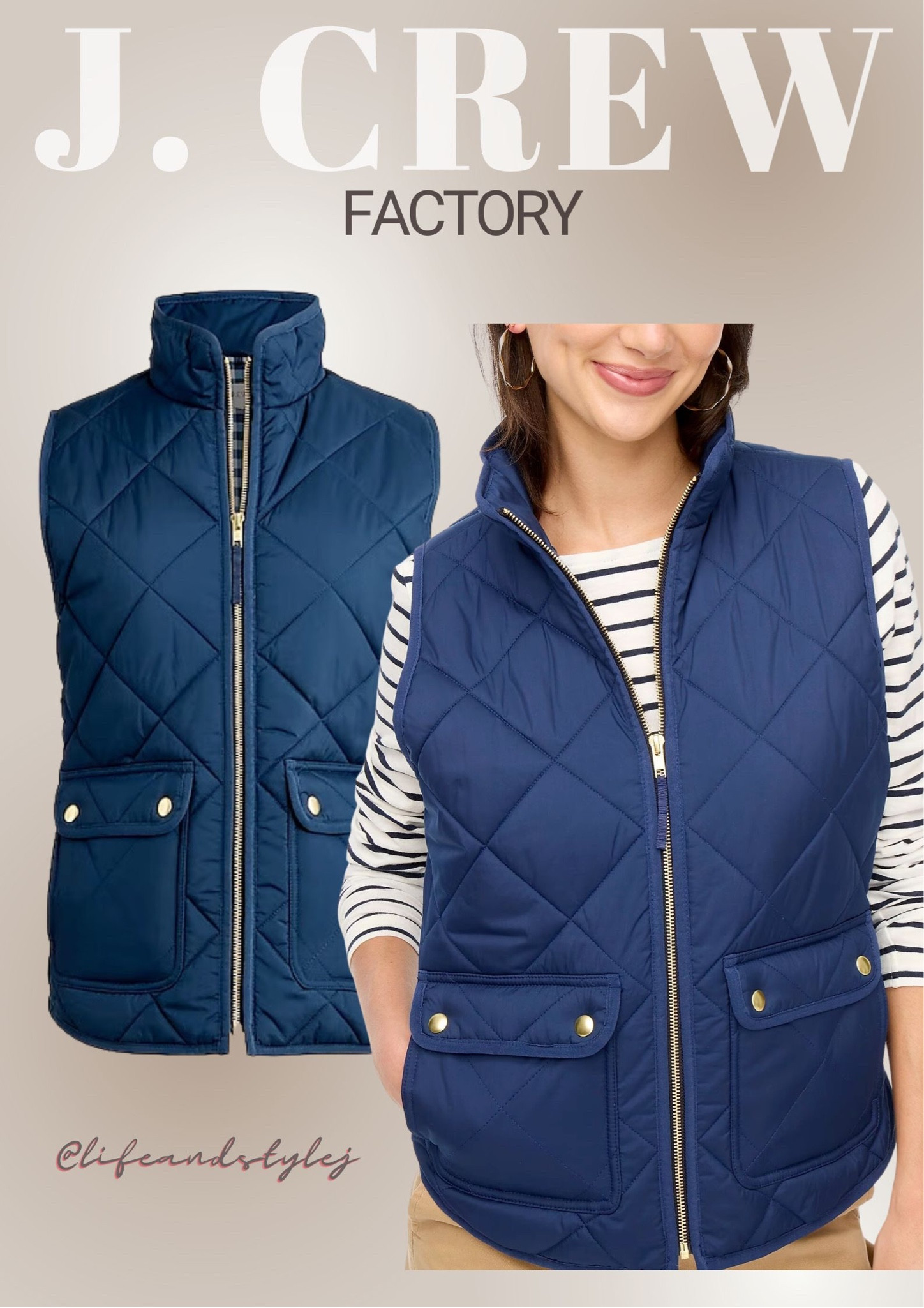Puffer vest with snap pockets curated on LTK