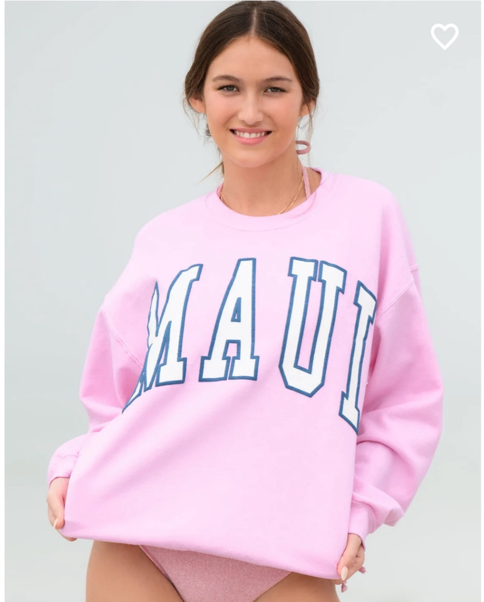 Maui Oversized Sweatshirt in Pink curated on LTK