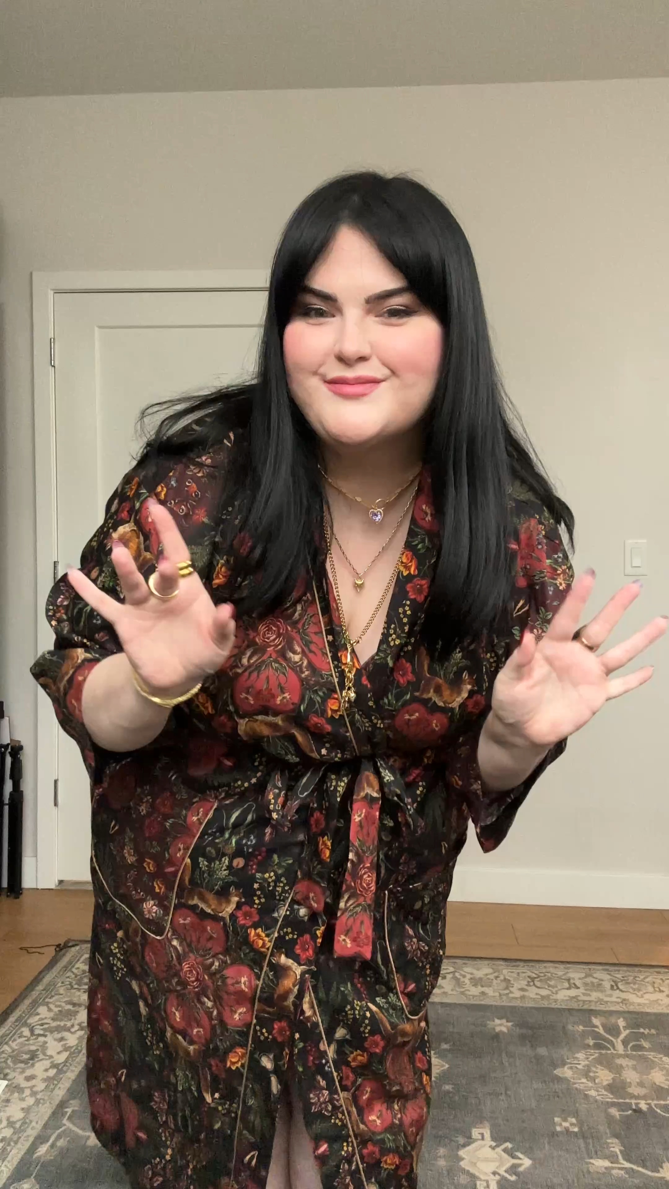 Folksy Fox Kimono Black curated on LTK