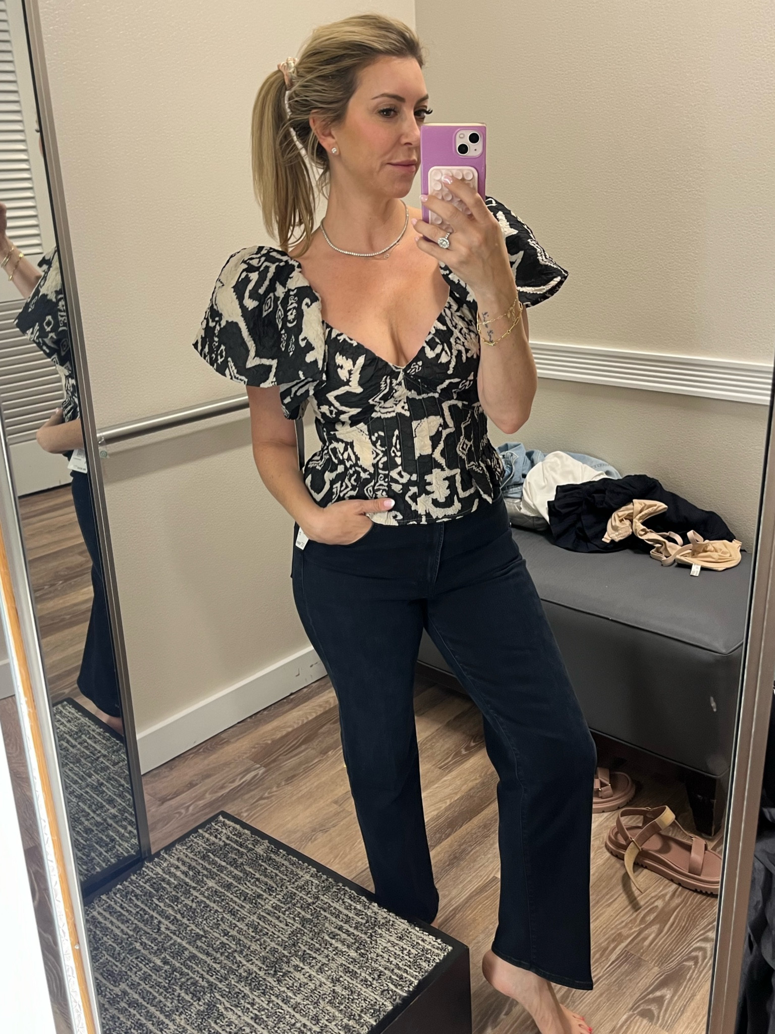 Deon Candra Jacquard Top curated on LTK