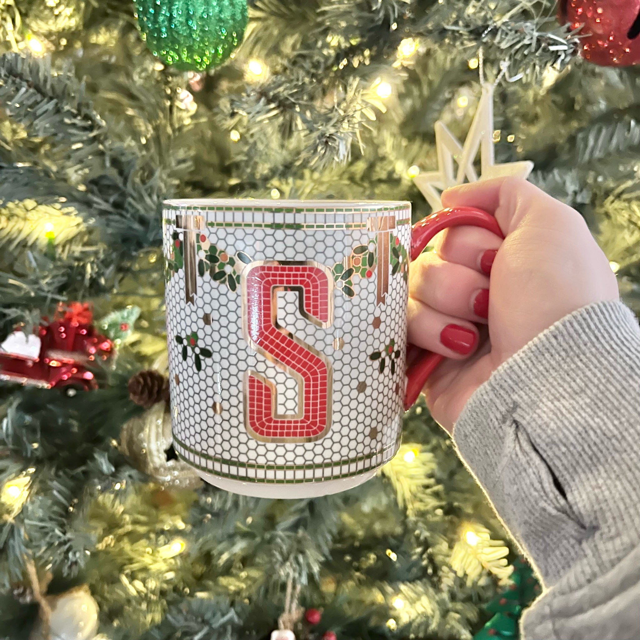 Festive Bistro Tile Monogram Mug curated on LTK