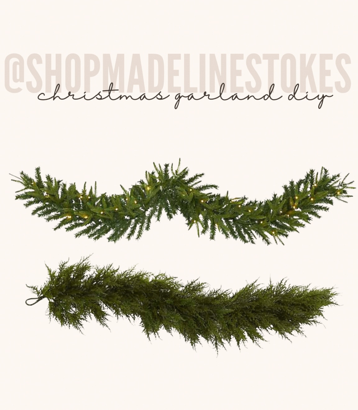 Cedar Bough Christmas Garland curated on LTK