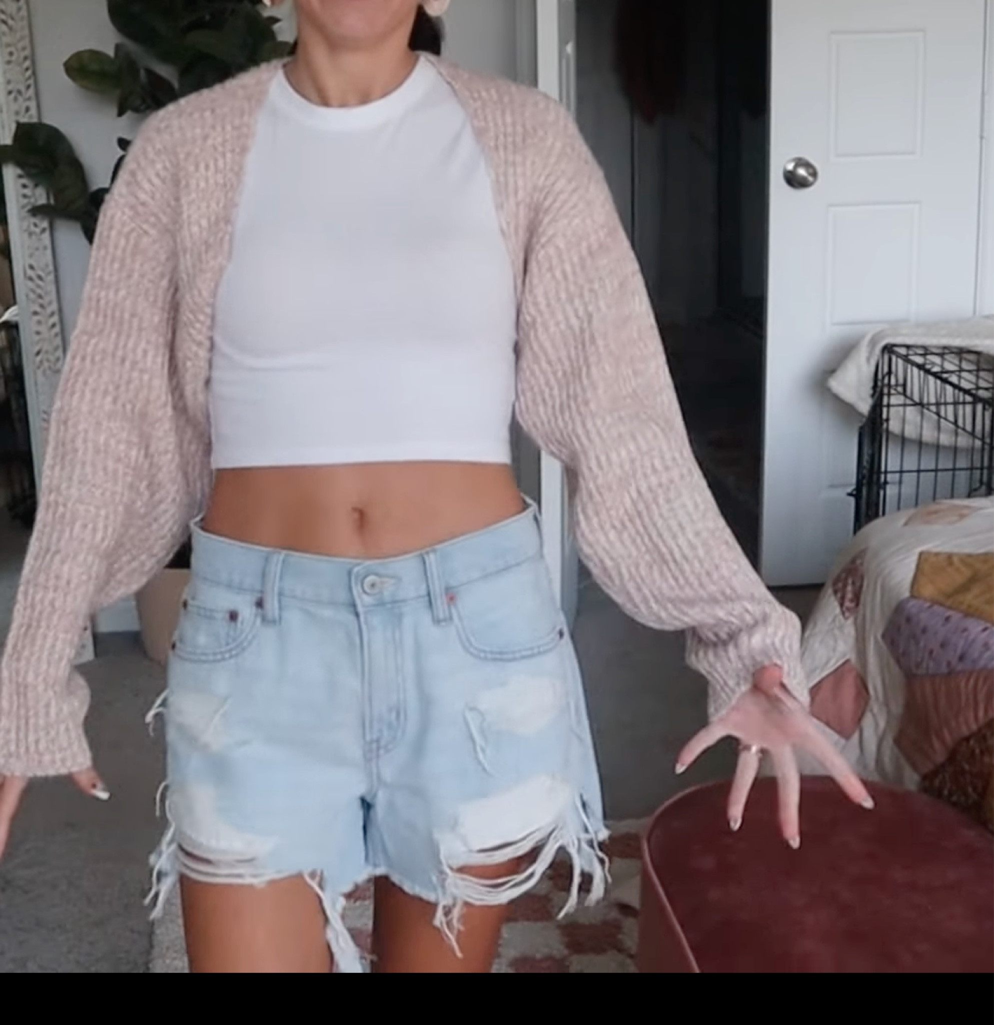 Fluffy Loose Fit Rib Shrug curated on LTK