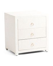 3 Drawer Raffia Side Table curated on LTK