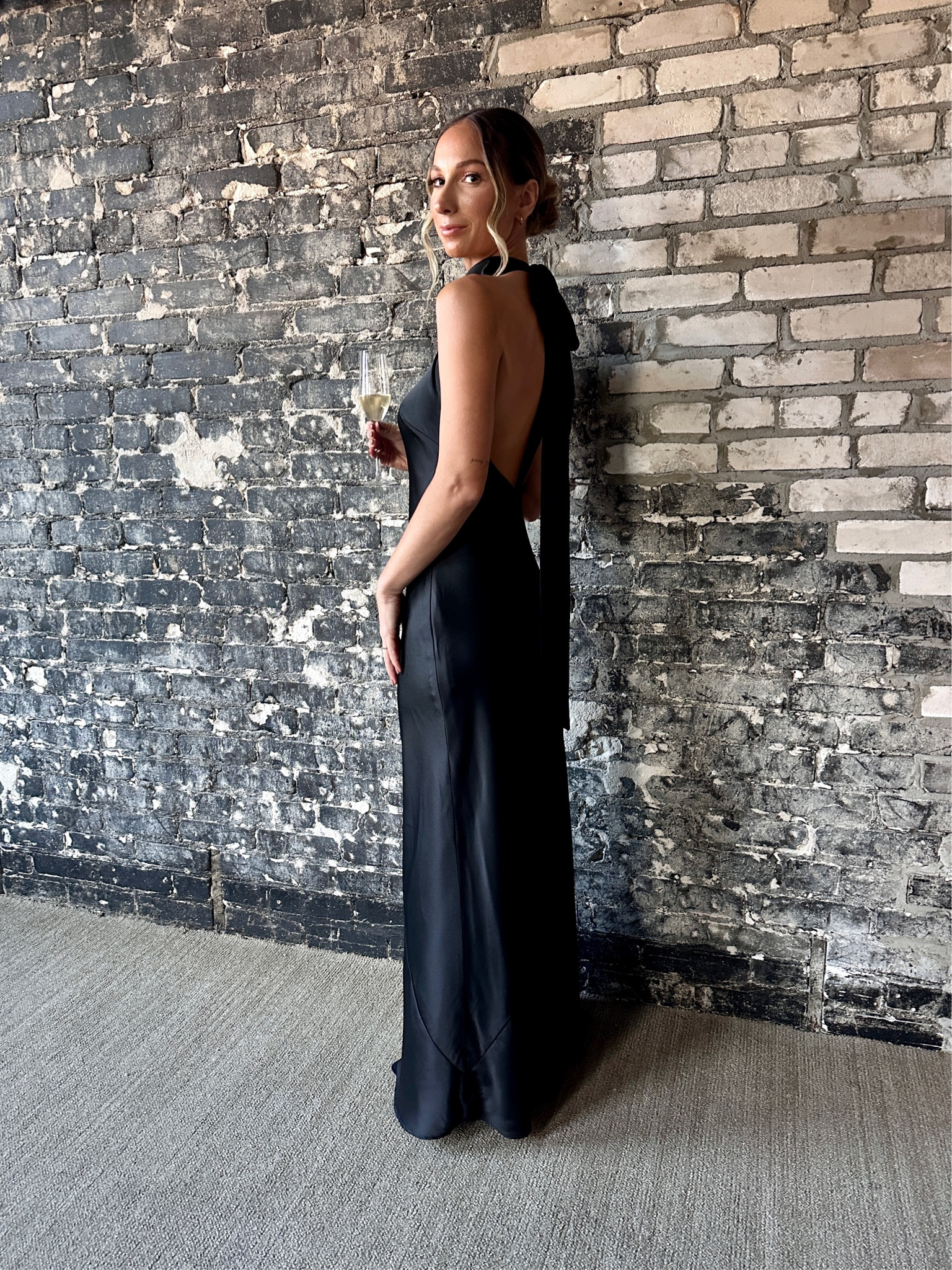 Lisa Maxi Dress ~ Black Luxe Satin curated on LTK