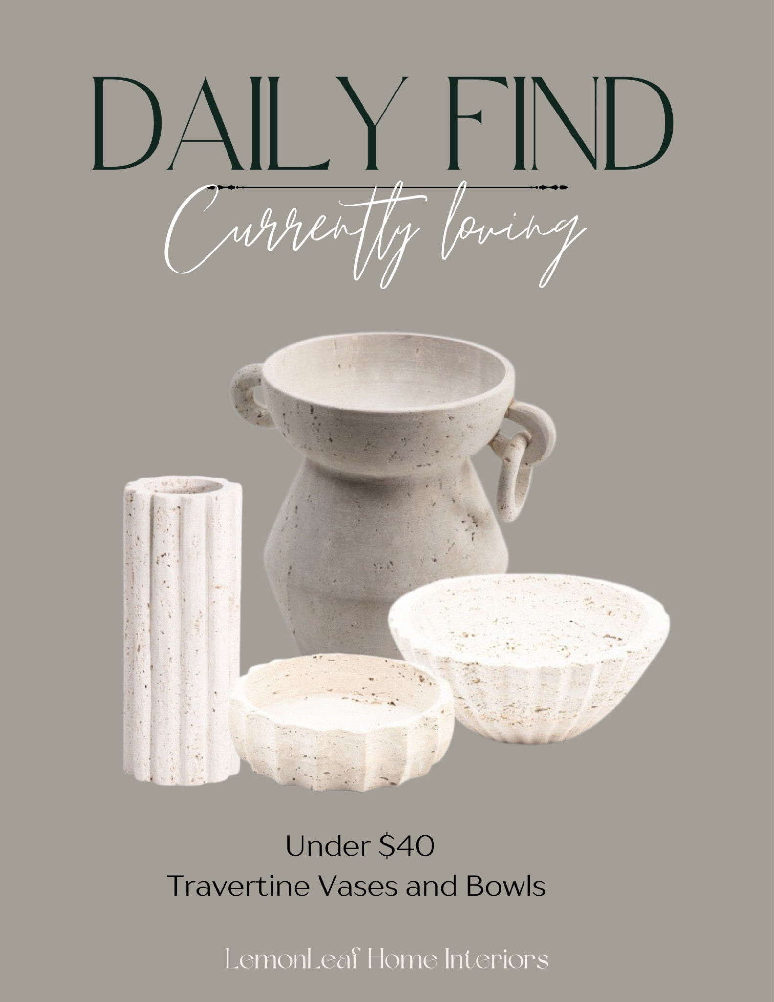 10in Travertine Vase Rings curated on LTK