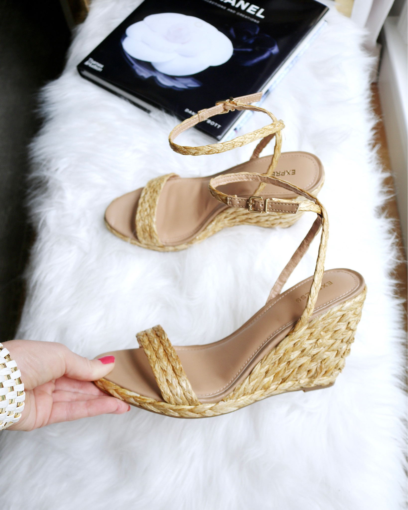 Woven Straw Wedge Sandals curated on LTK