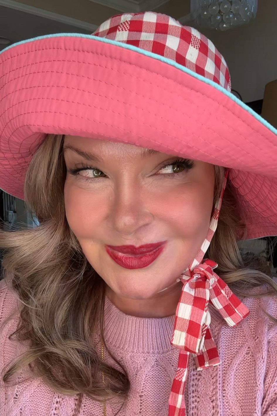 GINGHAM BUCKET HAT WITH STRAP curated on LTK