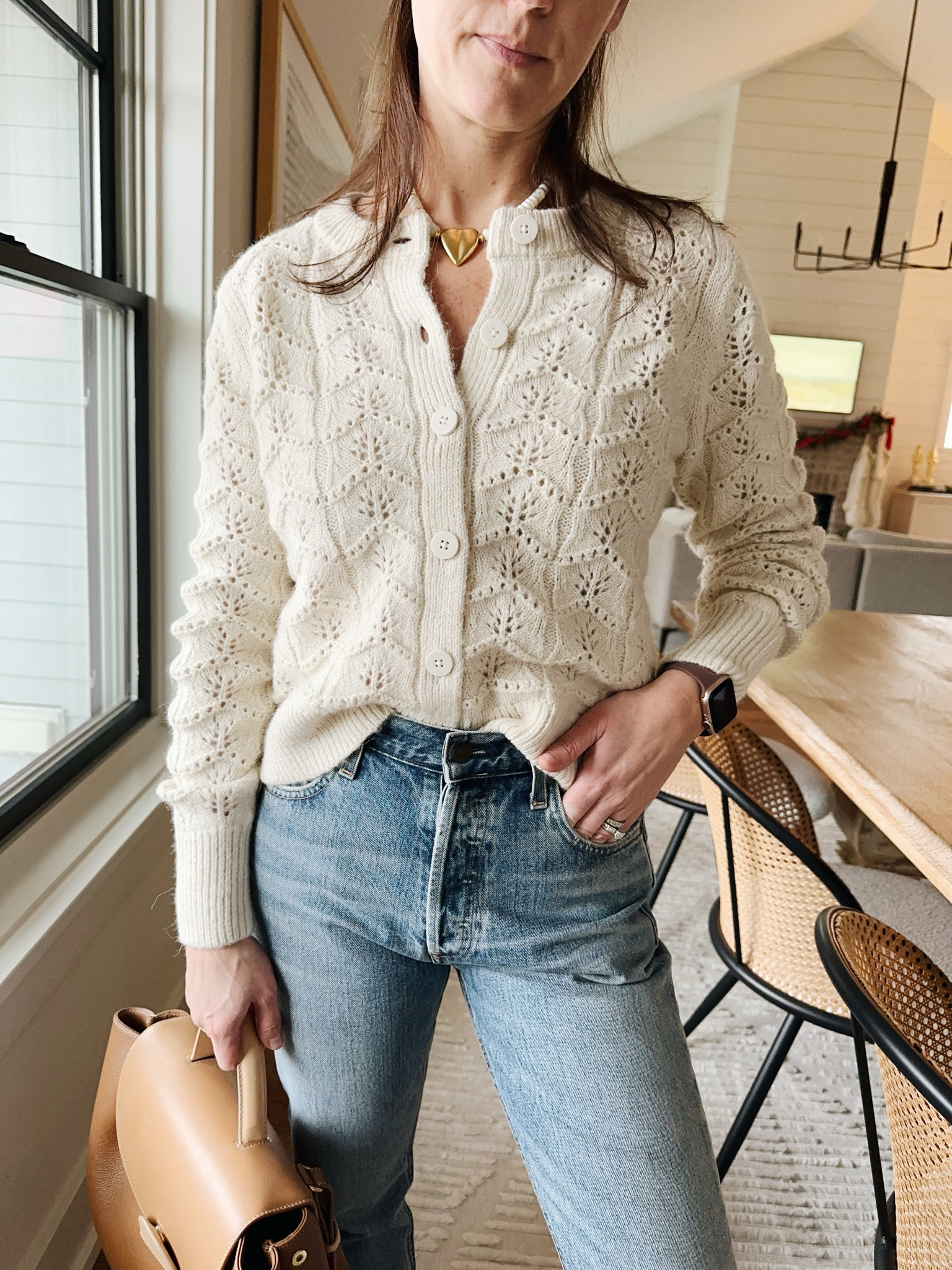 Pointelle Sweater Cardigan curated on LTK