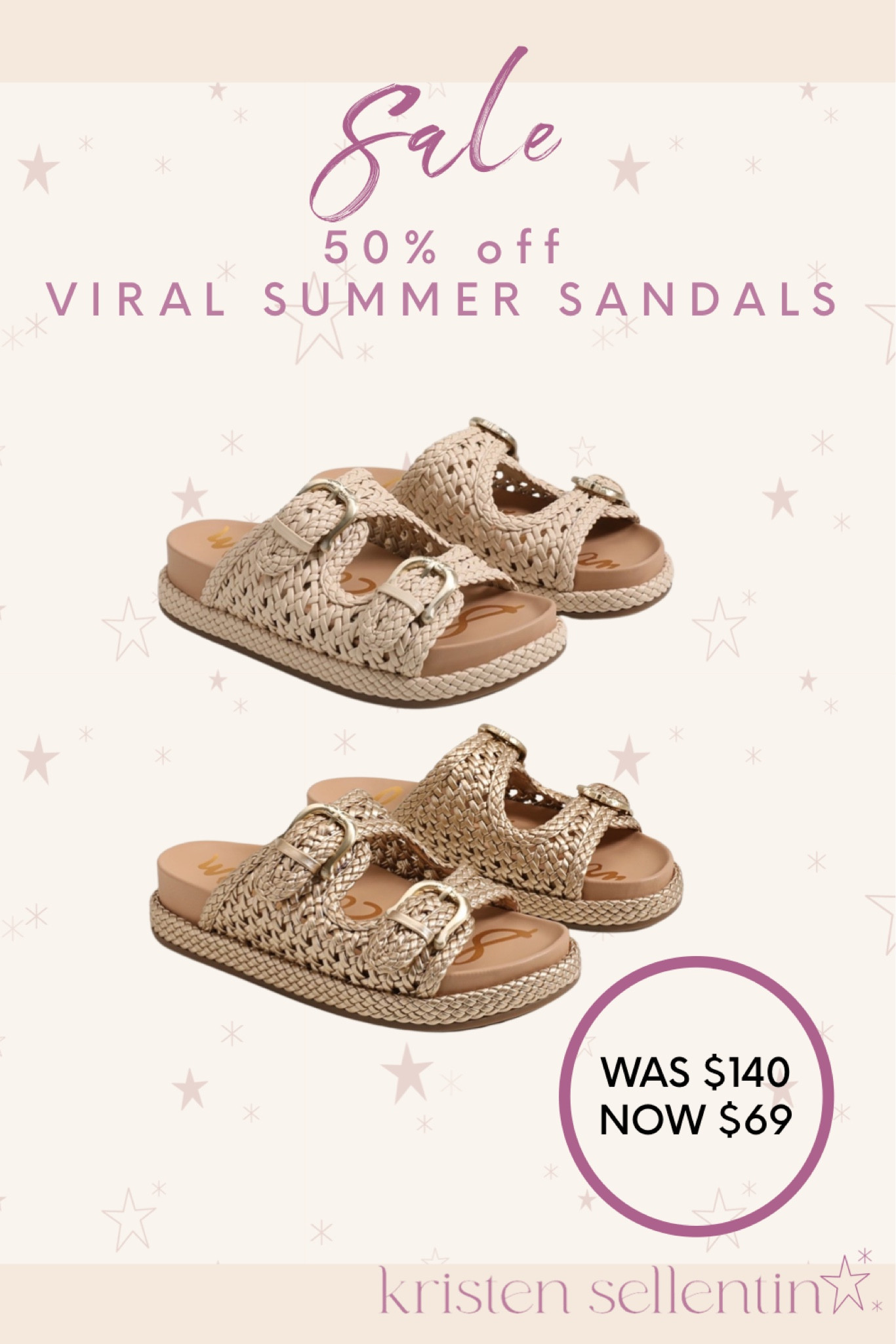 Reid Buckle Slide Footbed Sandal curated on LTK
