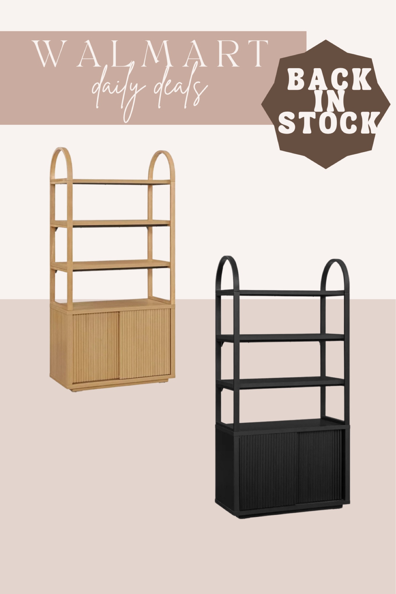 Beautiful Fluted 3-Shelf Bookcase … curated on LTK