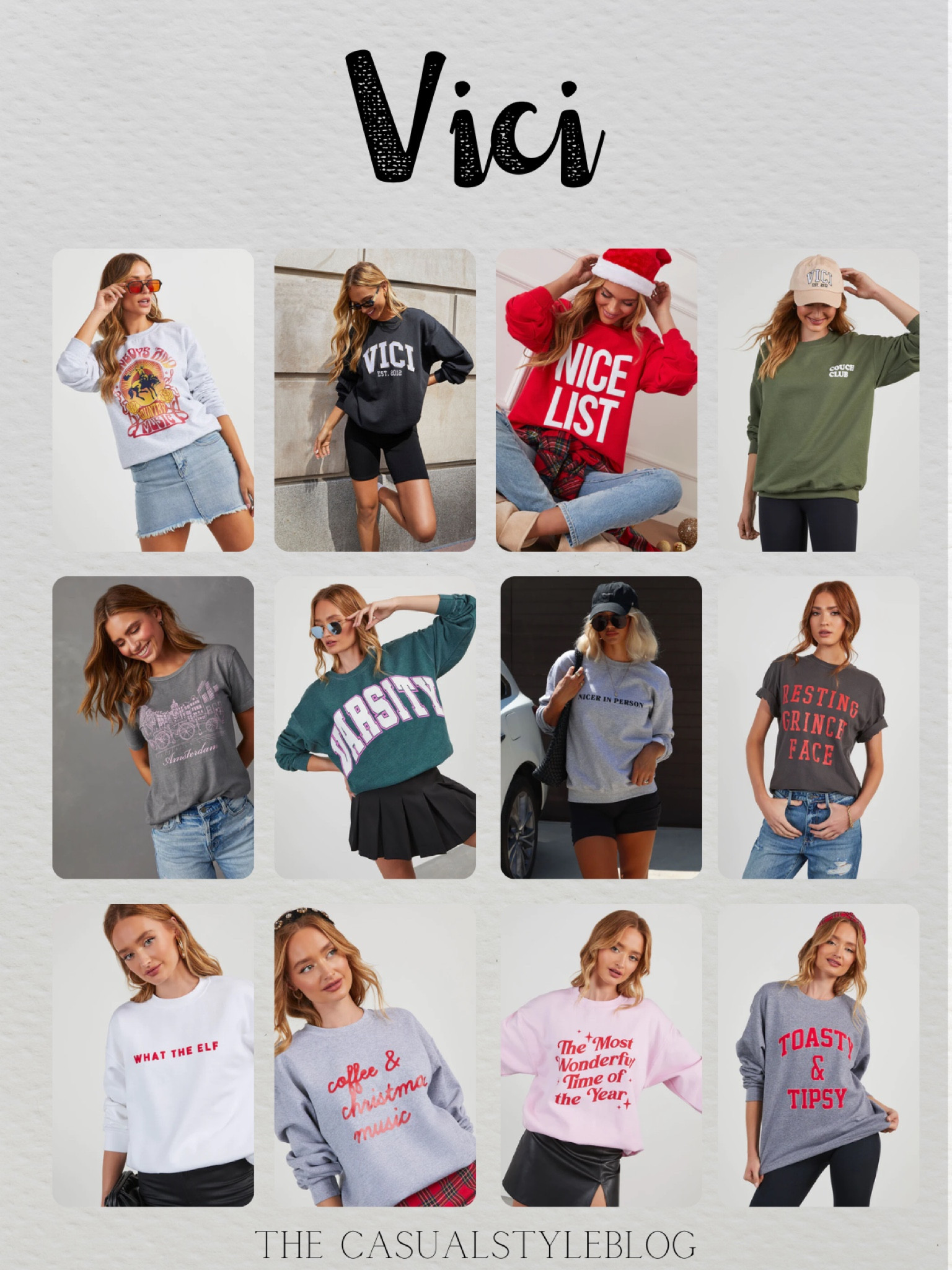 VICI Logo Crew Neck Sweatshirt curated on LTK