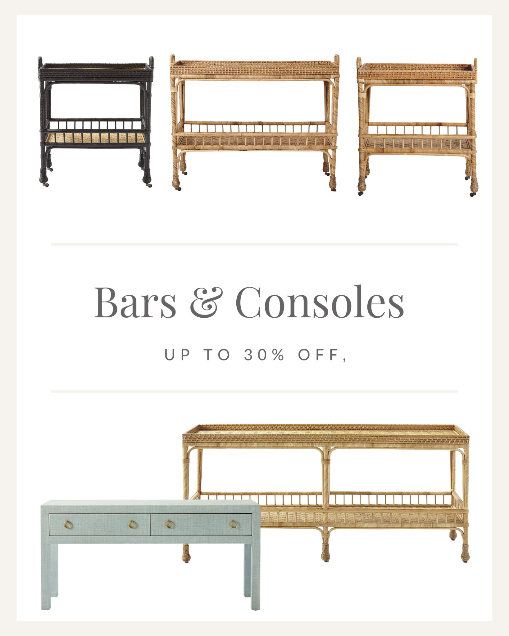 South Seas Rattan Side Cart curated on LTK