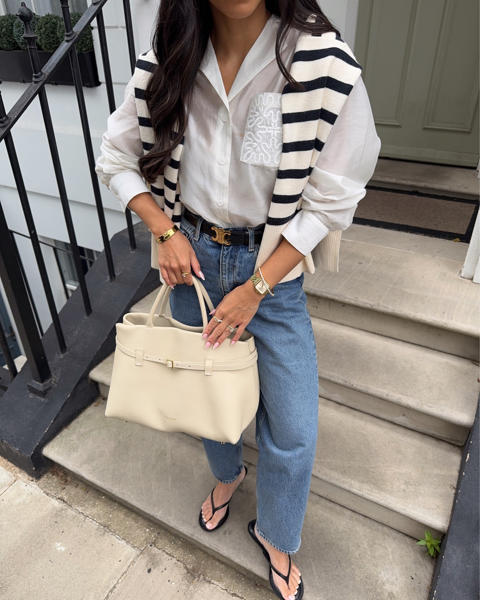 ARCH TAPERED JEANS - Mid blue - COS curated on LTK