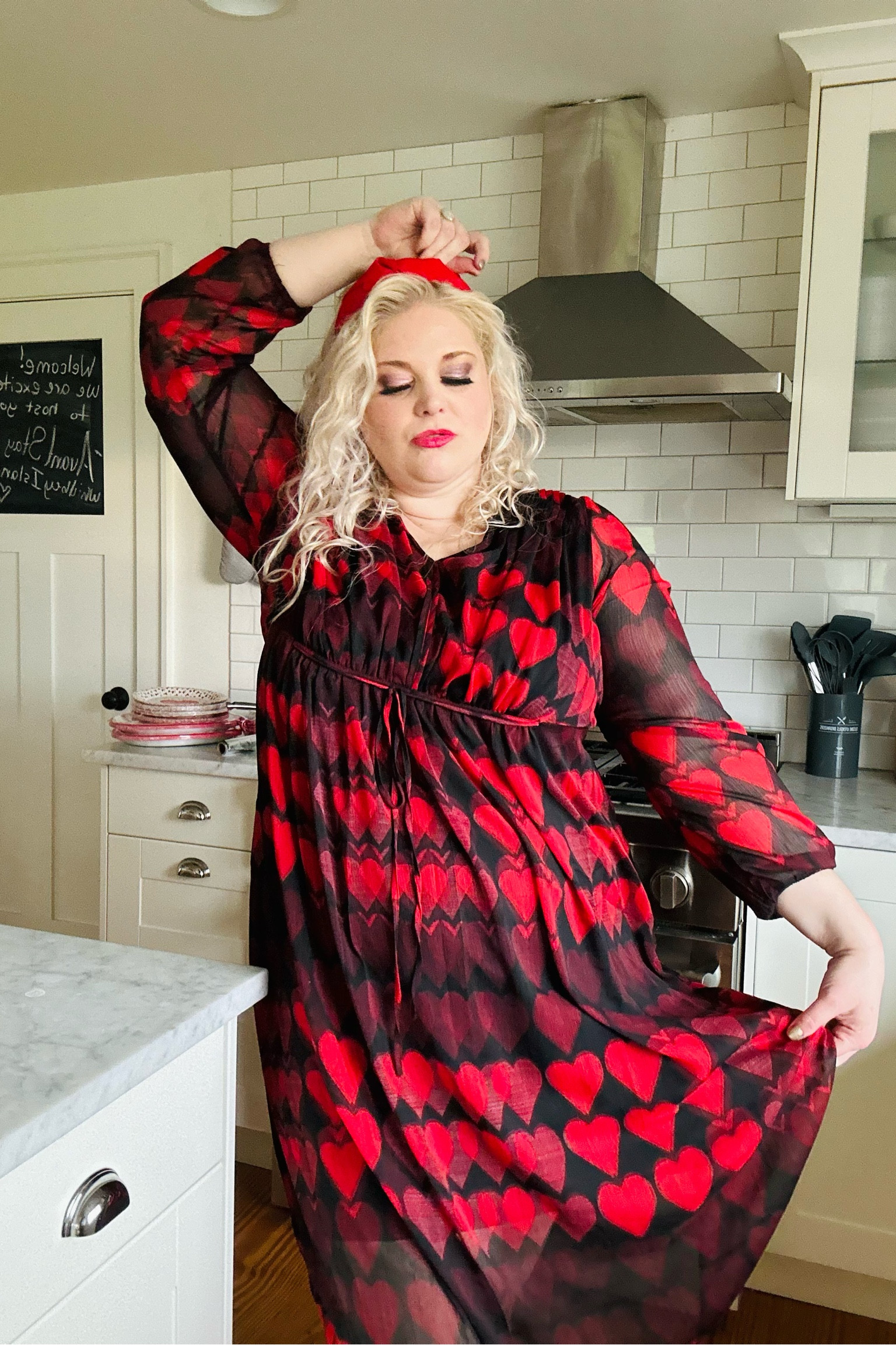 Heart Print Long Sleeve Layered … curated on LTK