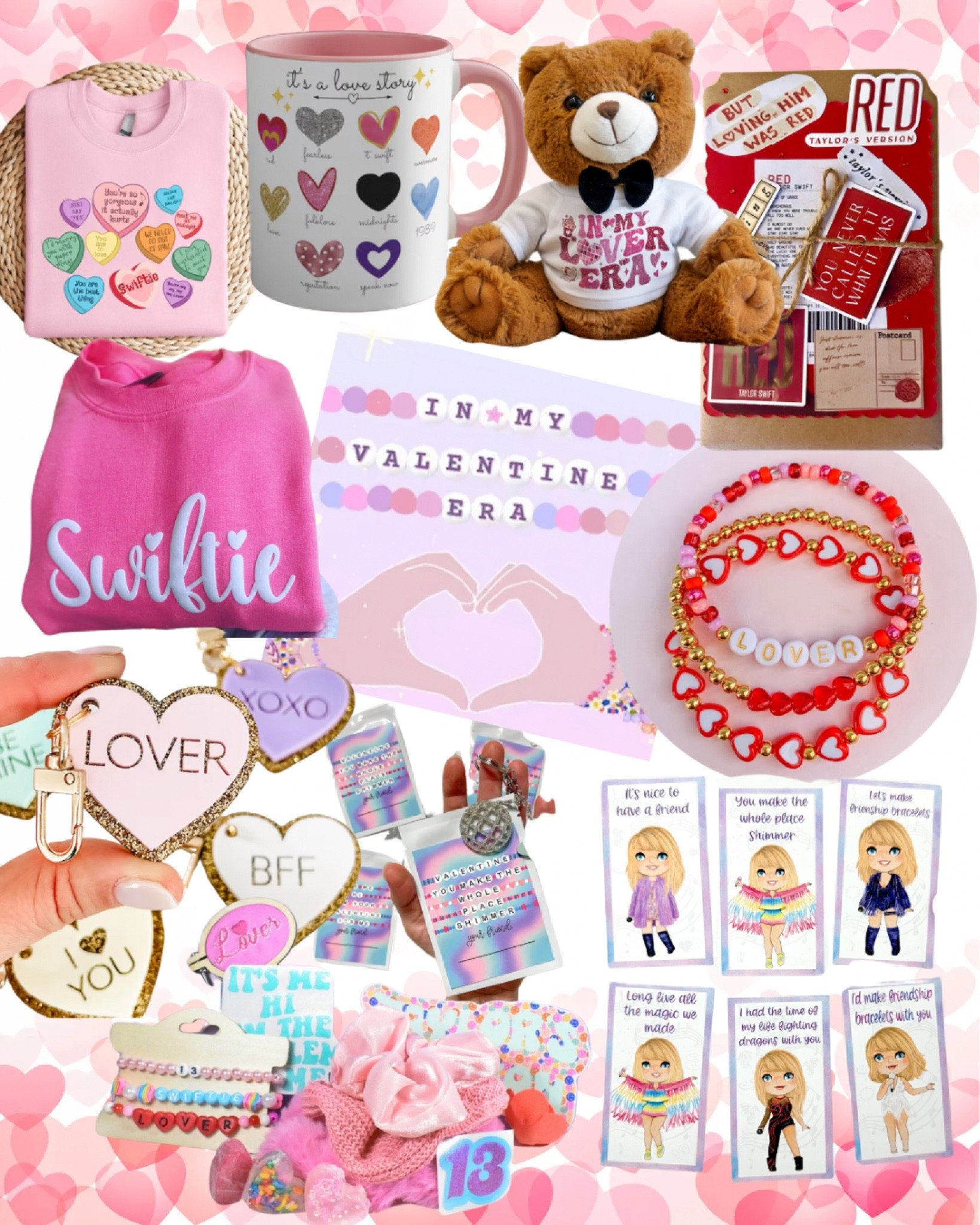 SWIFTIE VALENTINES Card Keychain … curated on LTK