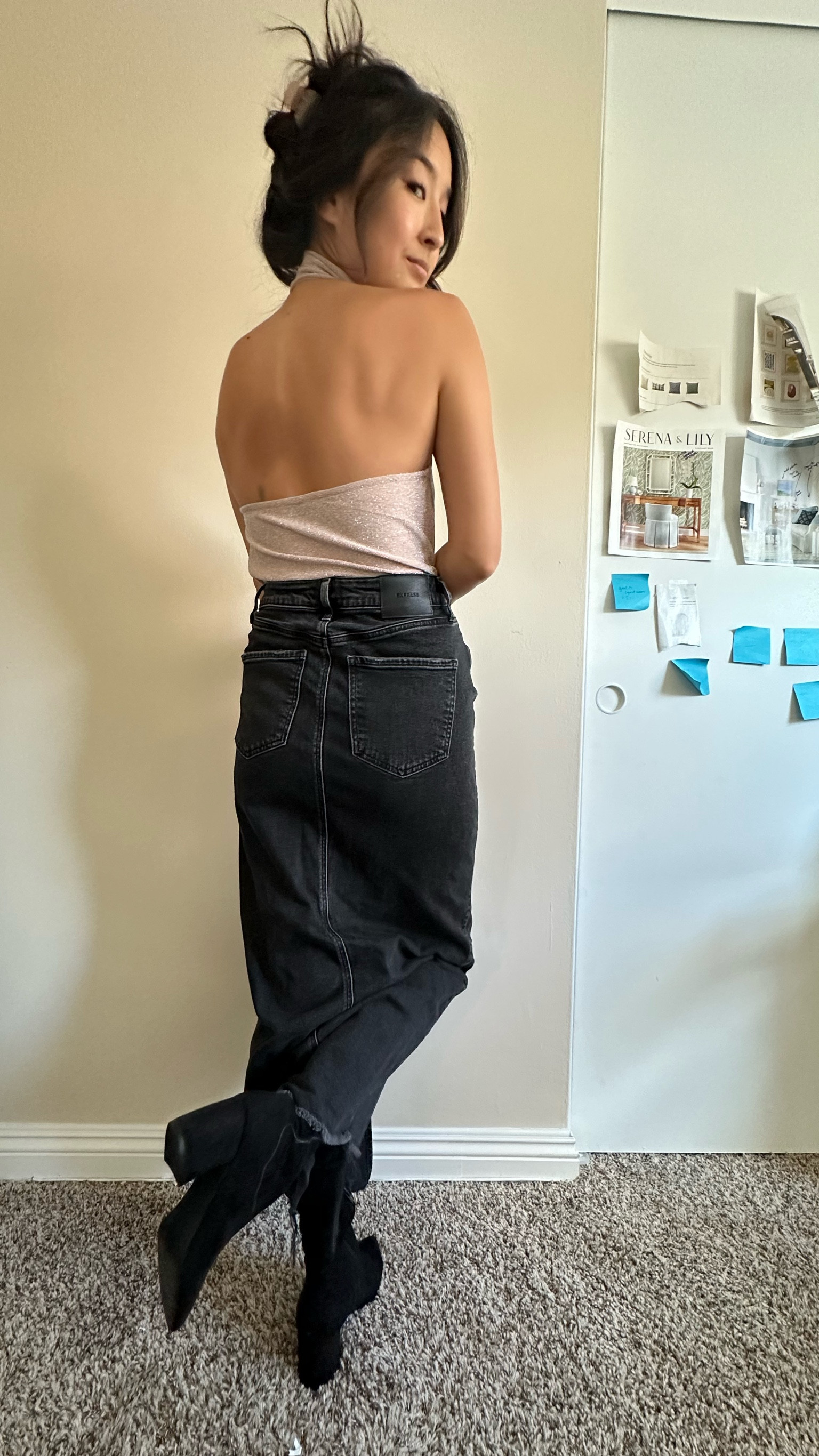 High Waisted Black Raw Hem Front … curated on LTK