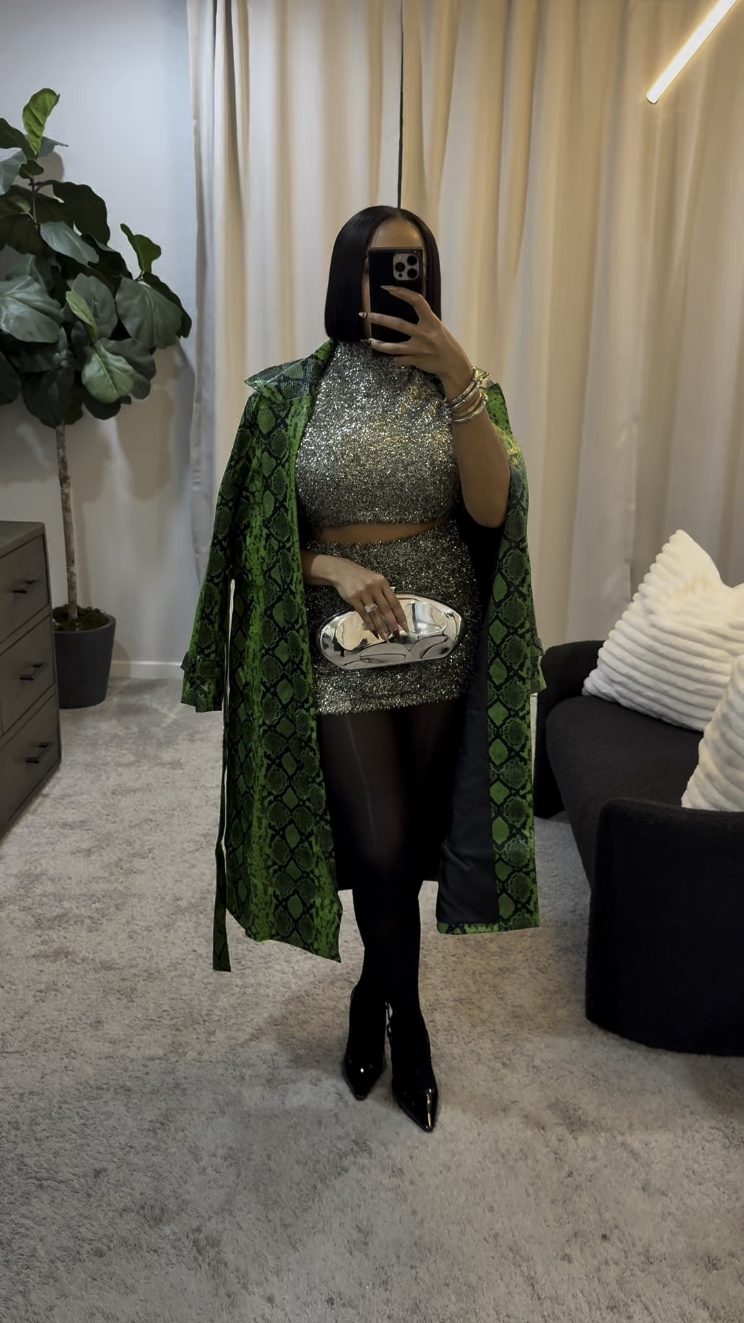 ENVY SNAKE PRINT TRENCH curated on LTK