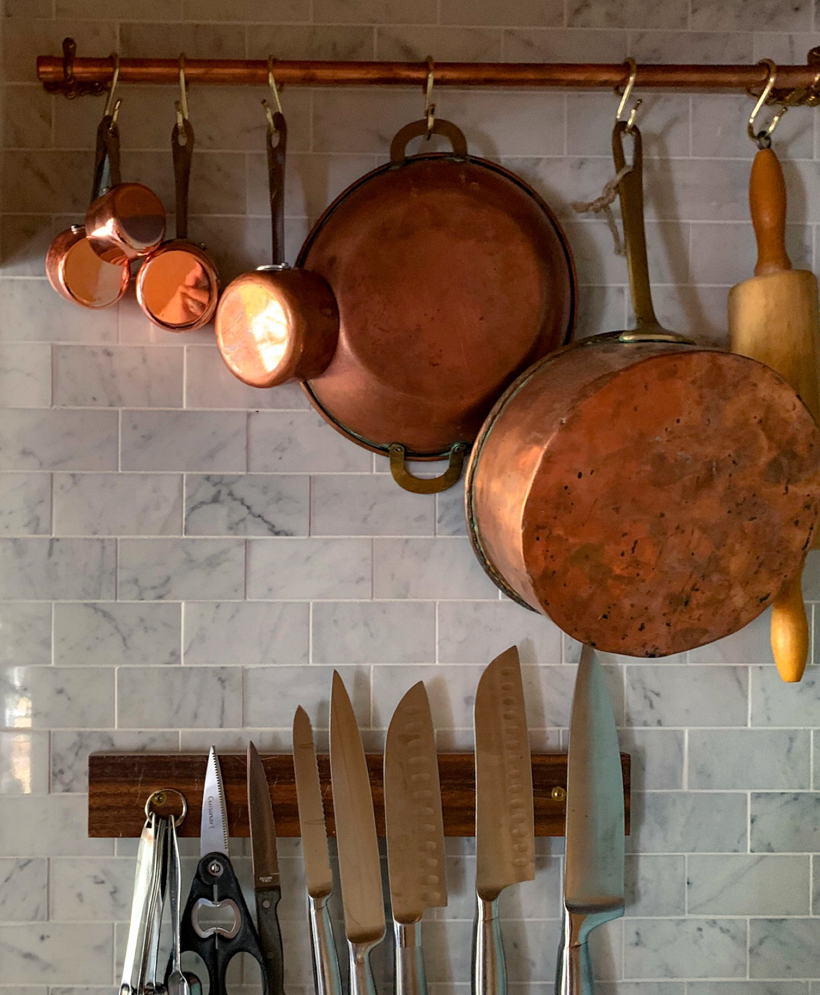 Copper pipe pan utensil pot rail … curated on LTK