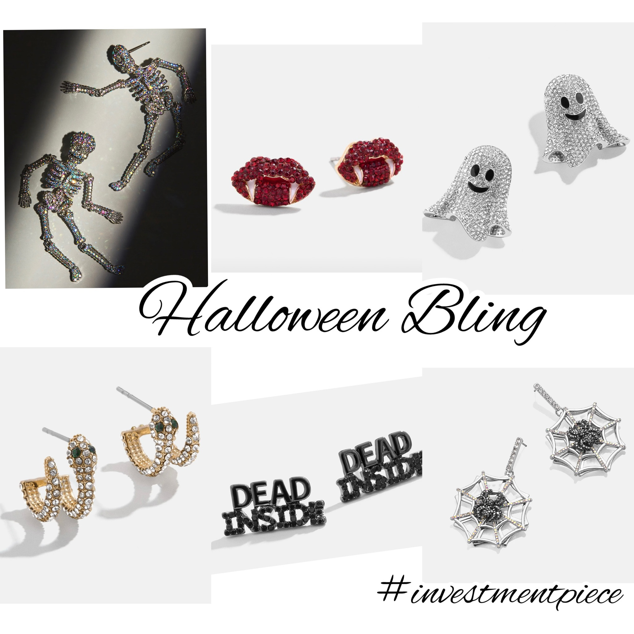 Dead Inside Stud Earrings - Black curated on LTK