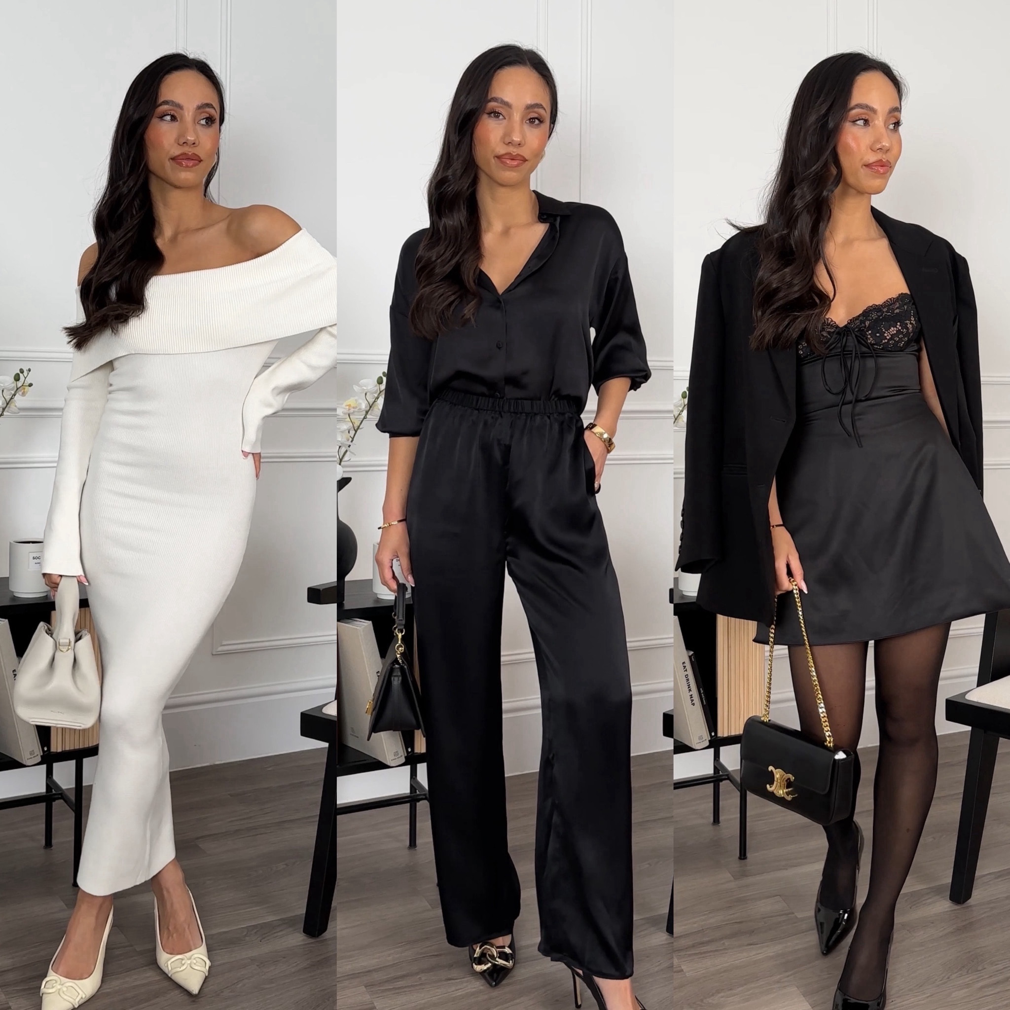 Adriana lace-cup and satin mini … curated on LTK