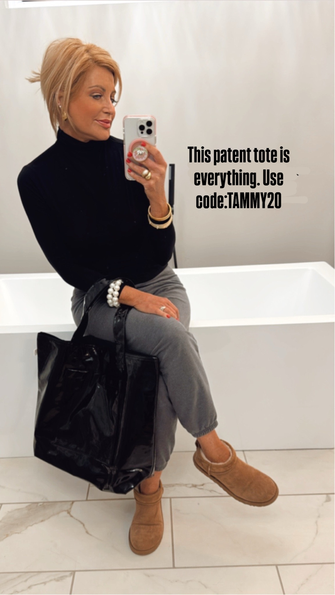 NEW! Black Metallic Everything Bag curated on LTK