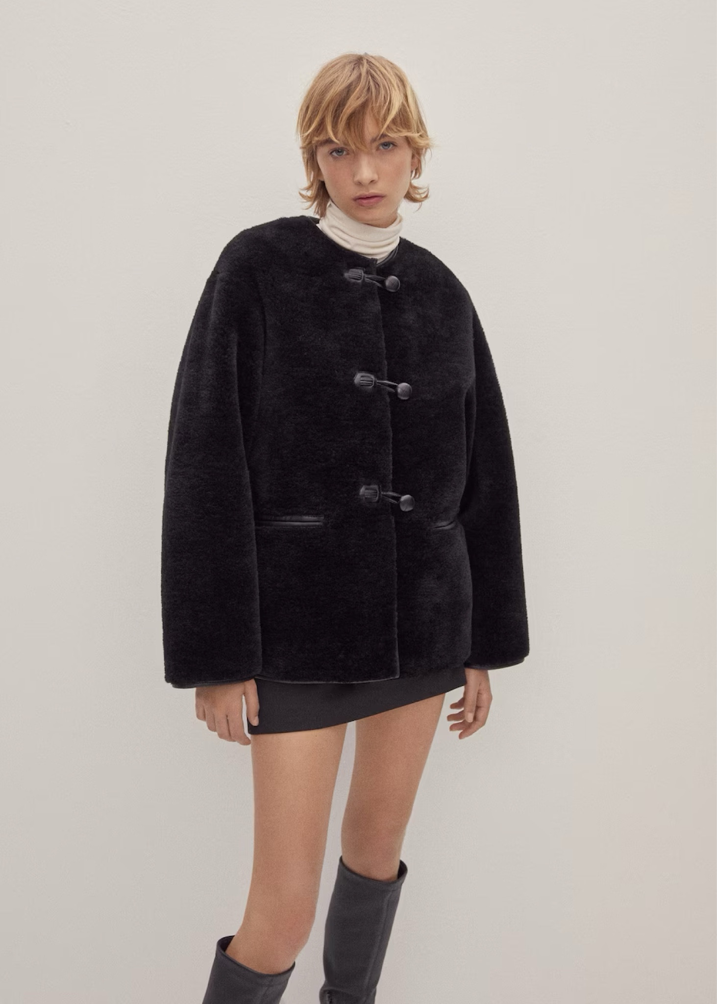 Fur-effect coat with appliqués - … curated on LTK