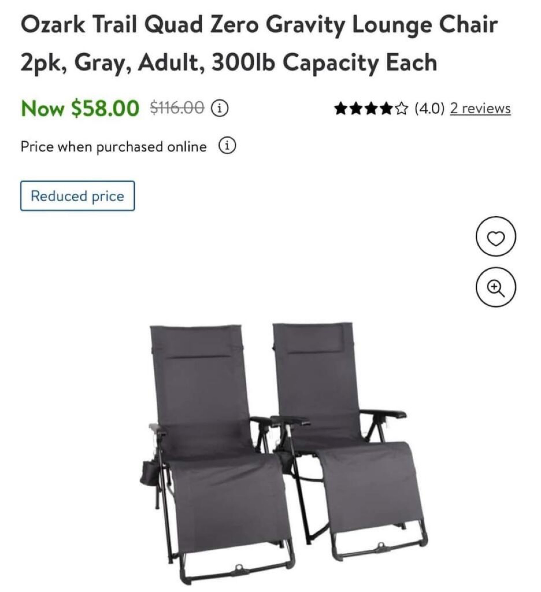 Ozark Trail Quad Zero Gravity … Curated On Ltk