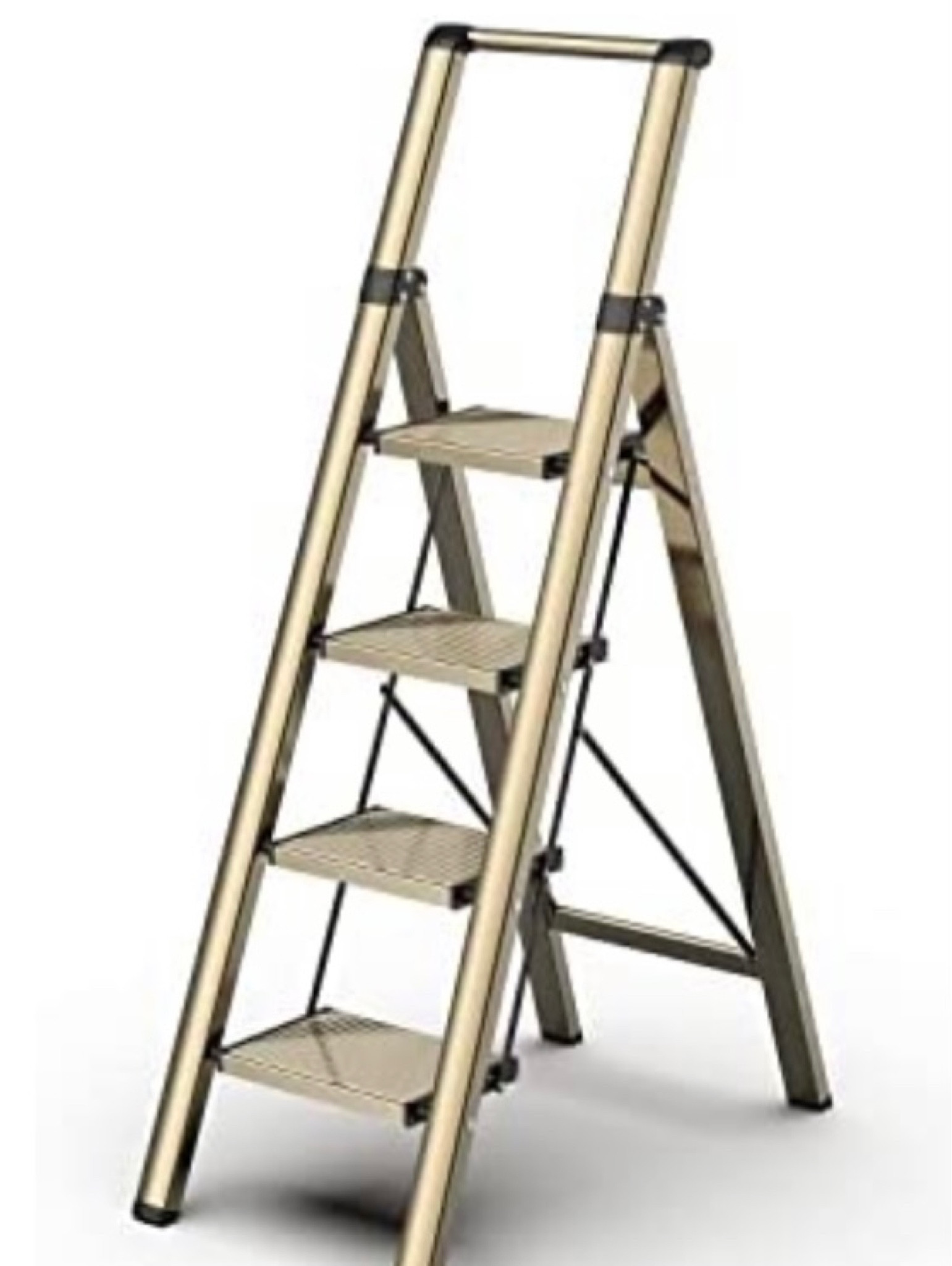 Wooden Four Step Ladder Closet
