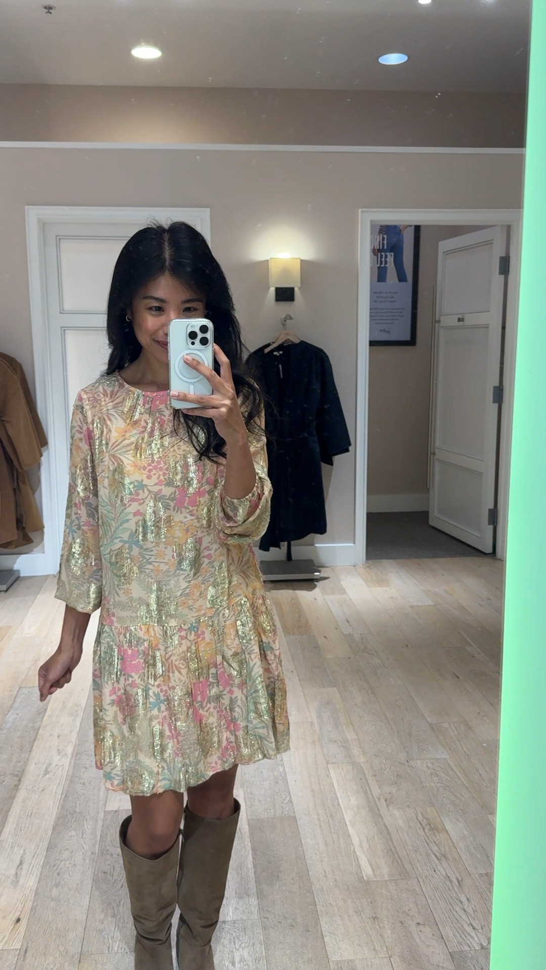 Shimmer Floral Jacquard Bubble Hem … curated on LTK