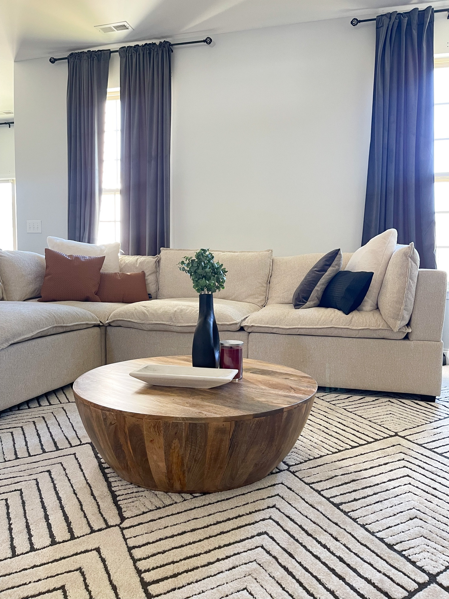 Cassius Solid Wood Drum Coffee … curated on LTK