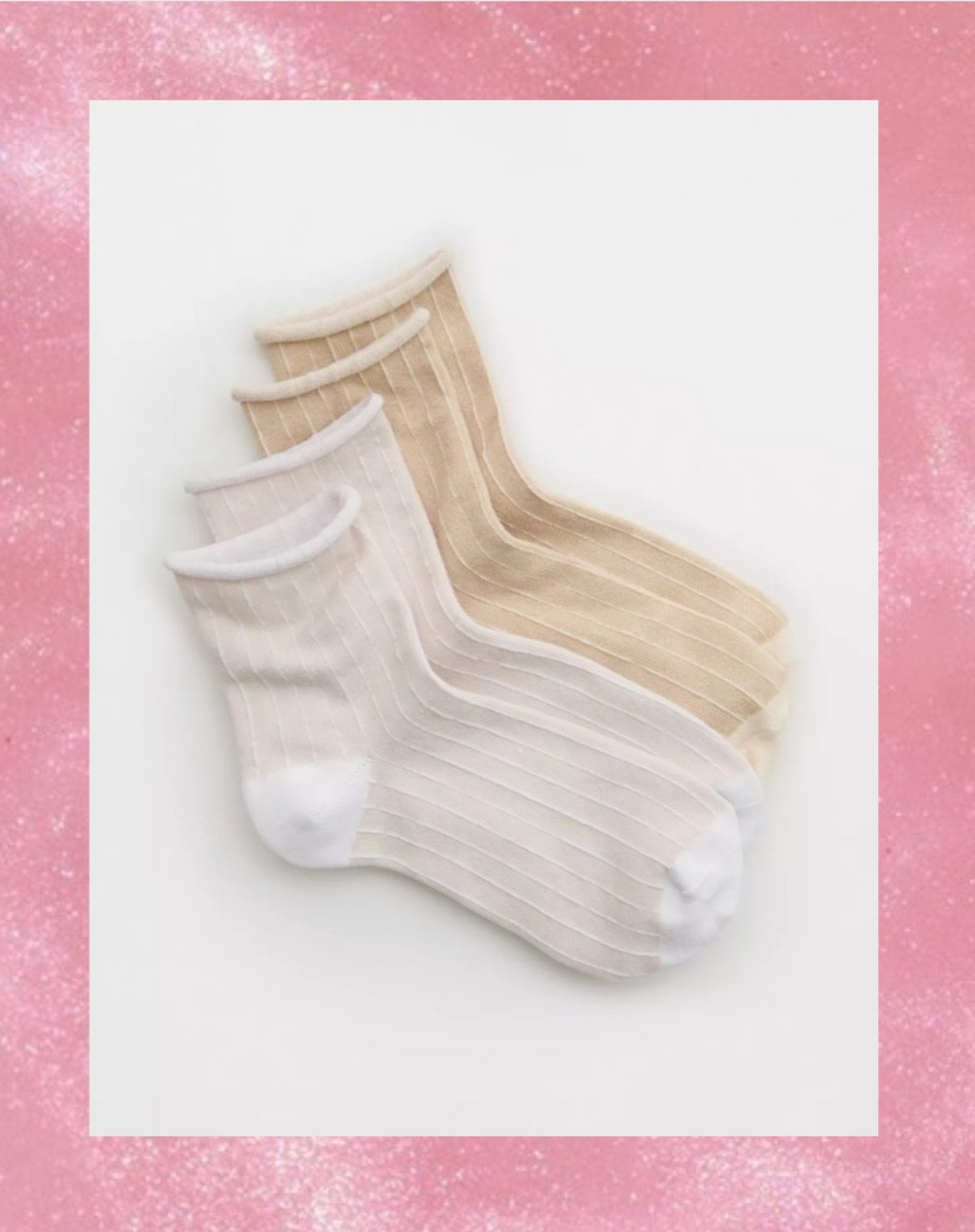 Aerie Rolled Edge Bobby Sock 2-Pack curated on LTK