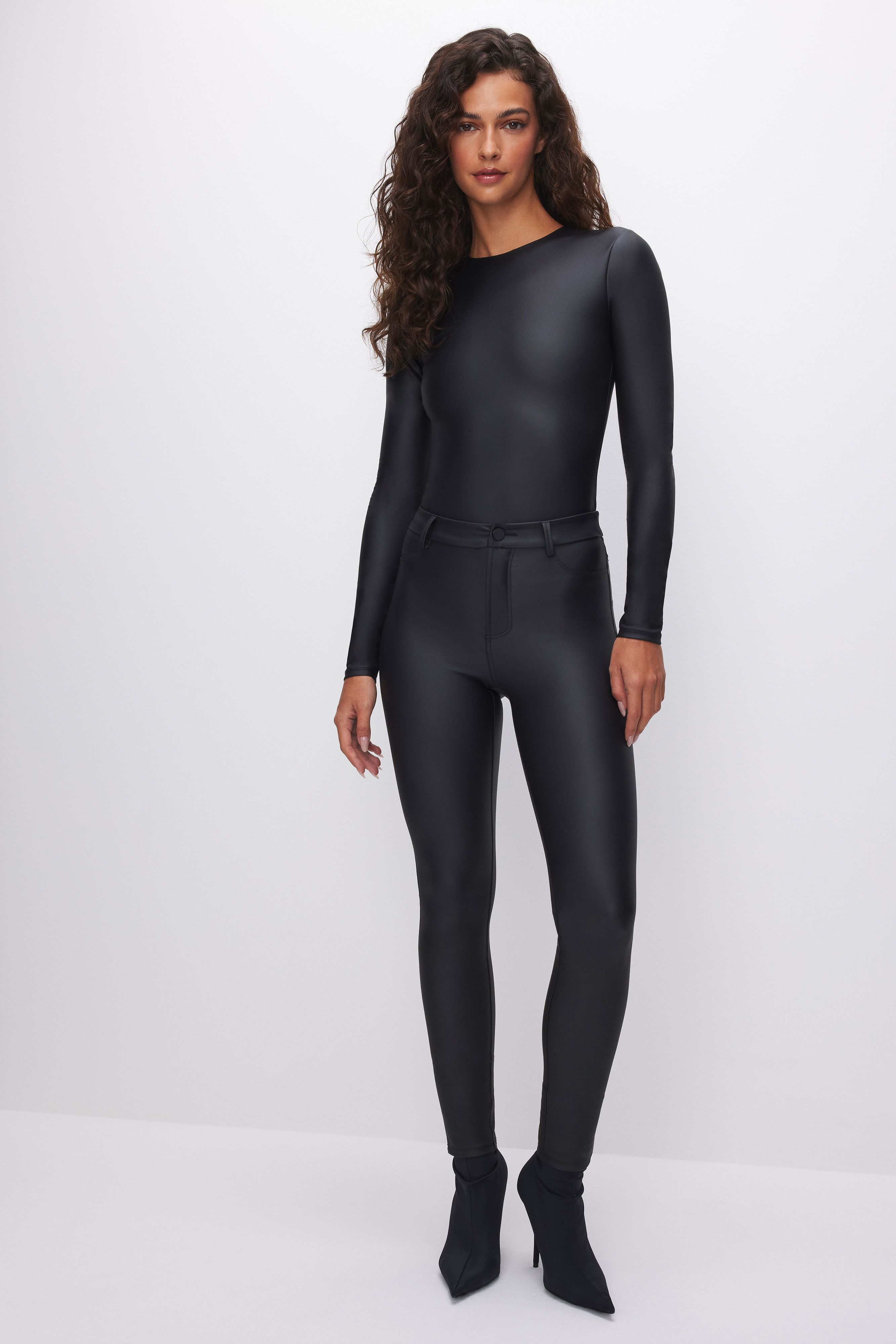 MATTE FAUX LEATHER SKINNY PANTS curated on LTK