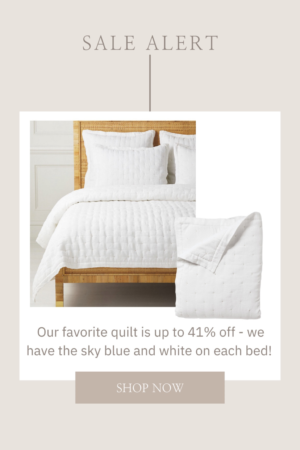 Sutter Linen Quilt curated on LTK