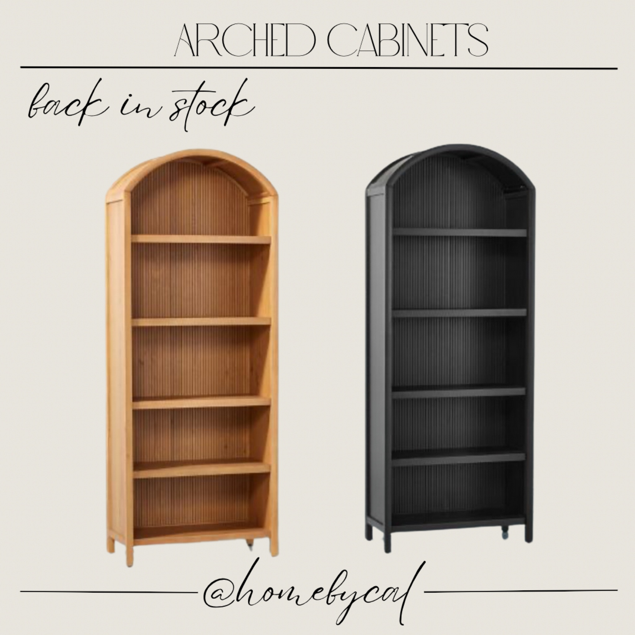 Grooved Wood Arch Bookcase - … curated on LTK