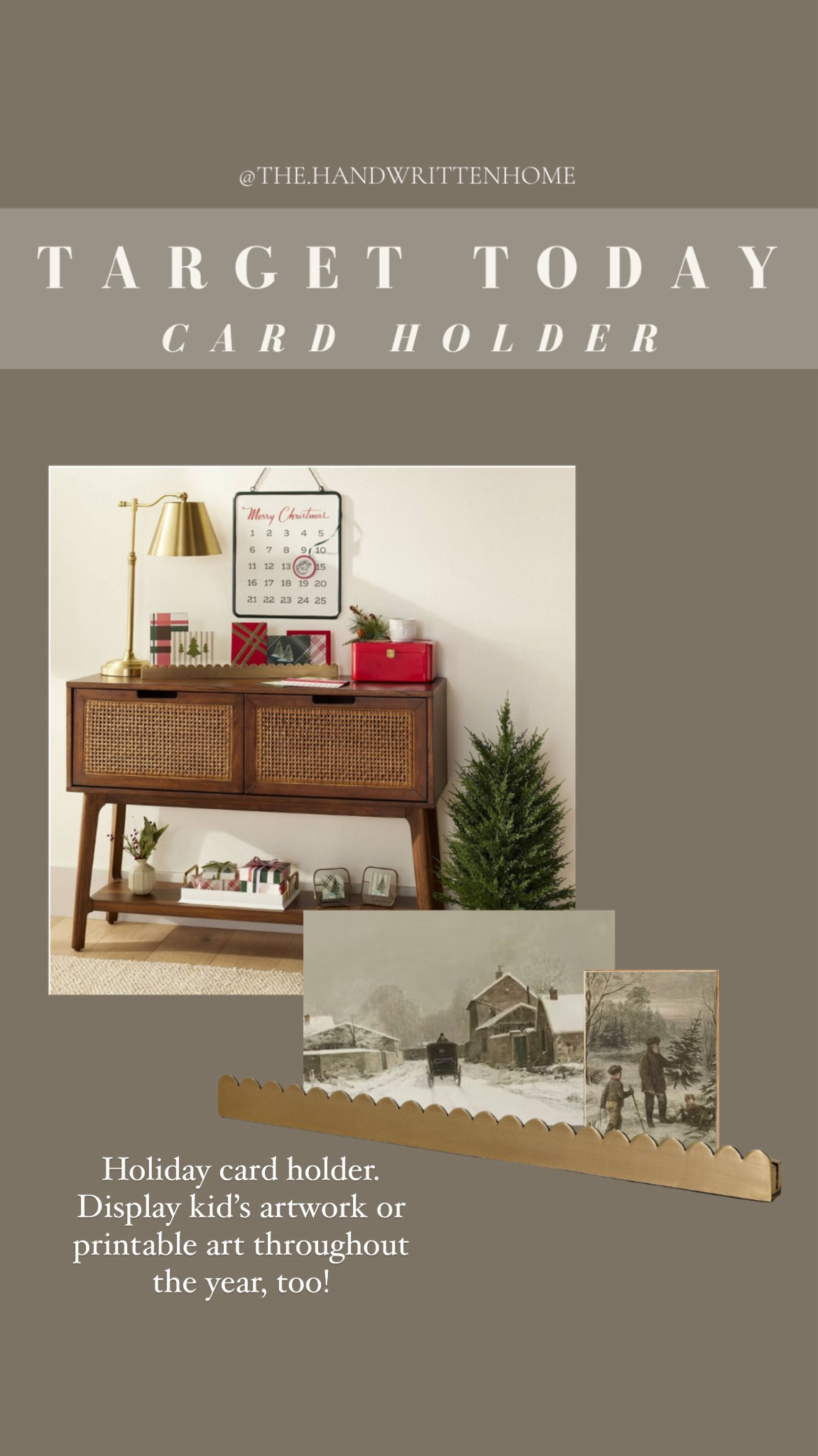 26" Scalloped Metal Christmas Card … curated on LTK