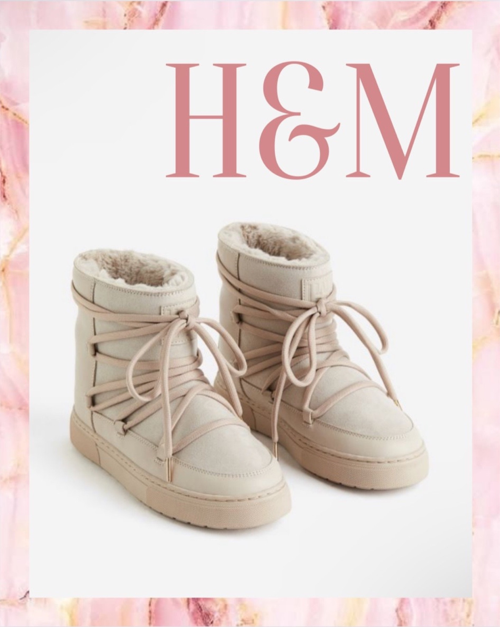 Laced Padded Boots - Beige - Ladies curated on LTK