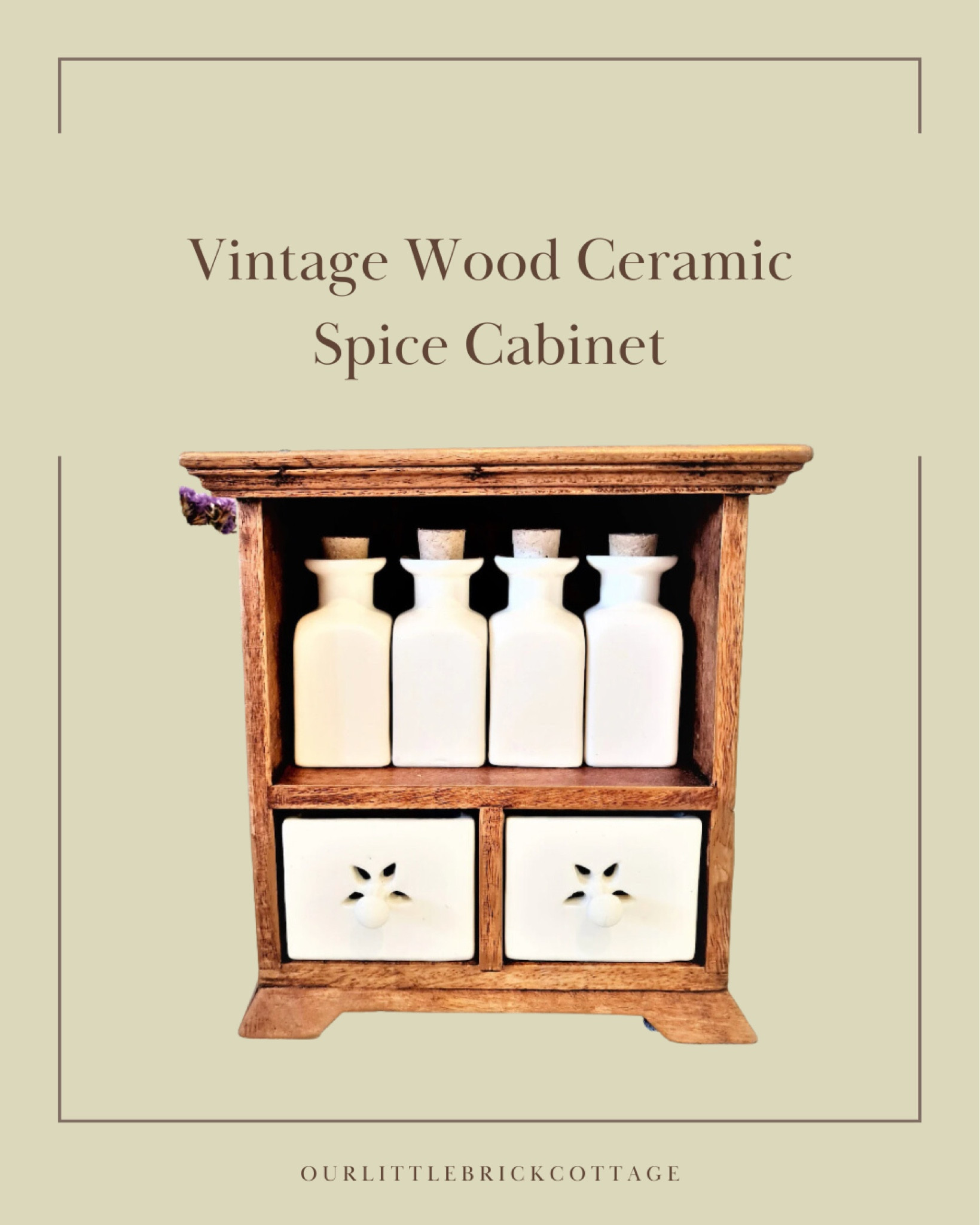 Vintage Wood Ceramic Spice Cabinet … curated on LTK
