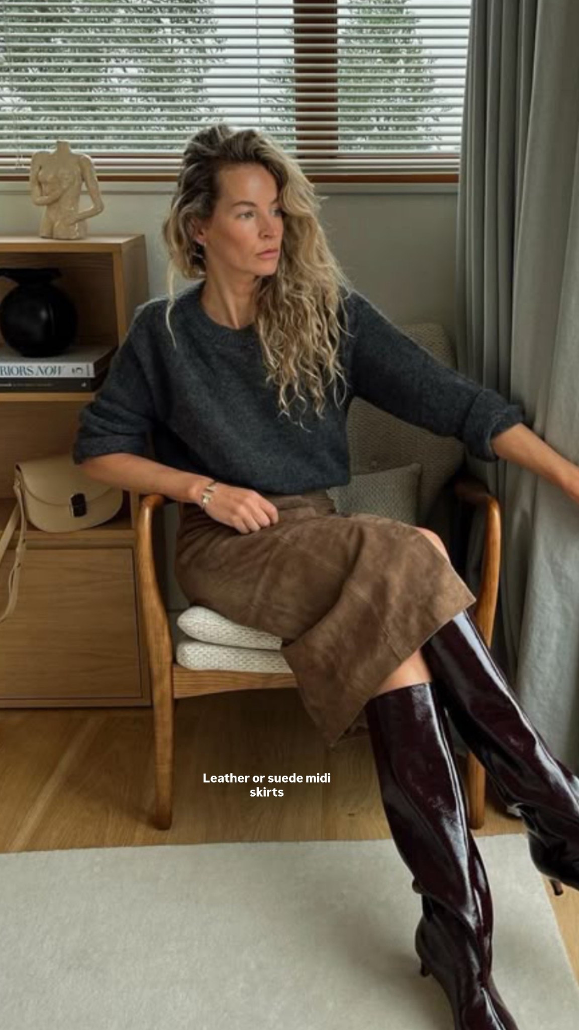 Handkerchief Leather Skirt in Brown curated on LTK