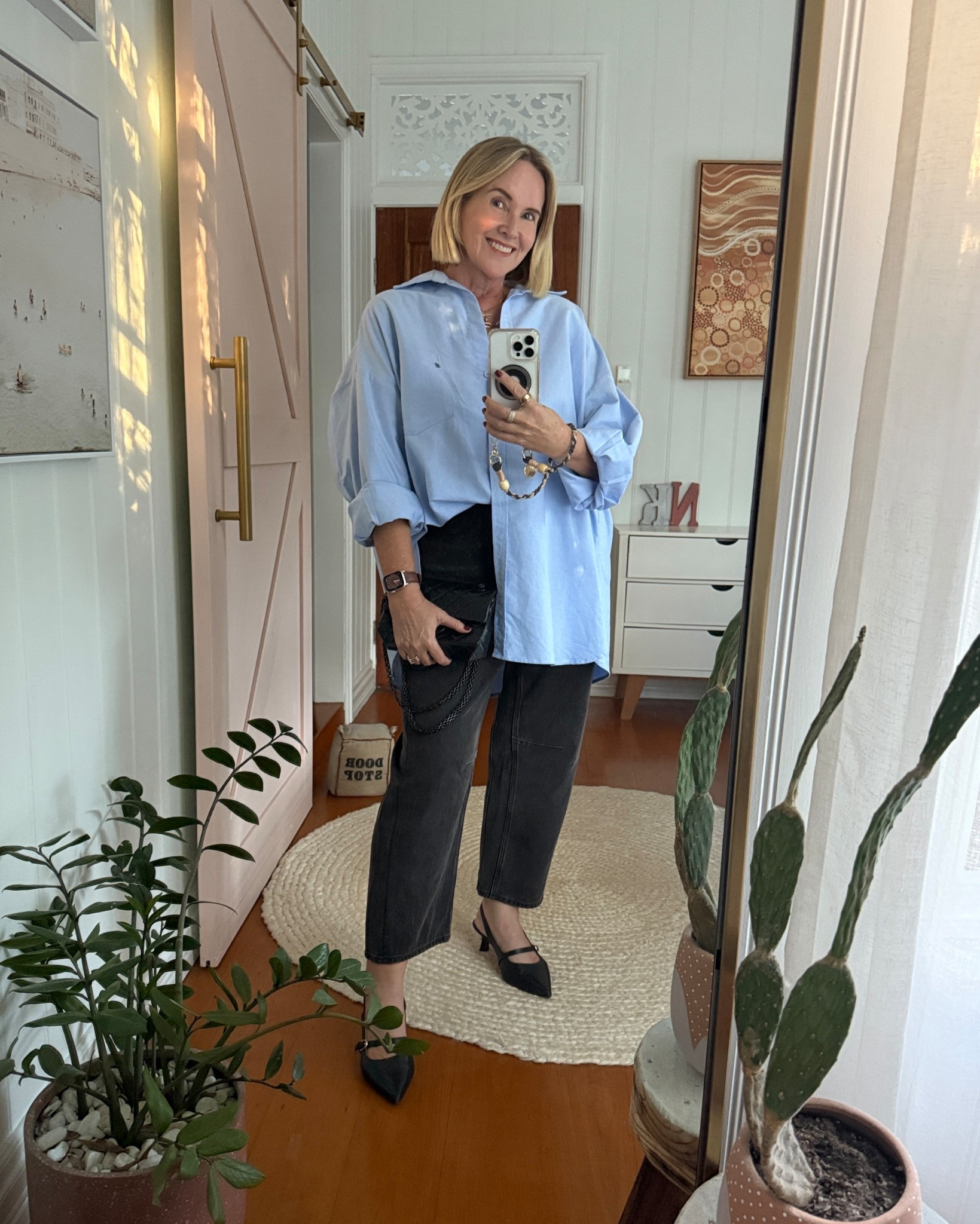 RHEA BLUE COTTON SHIRT curated on LTK